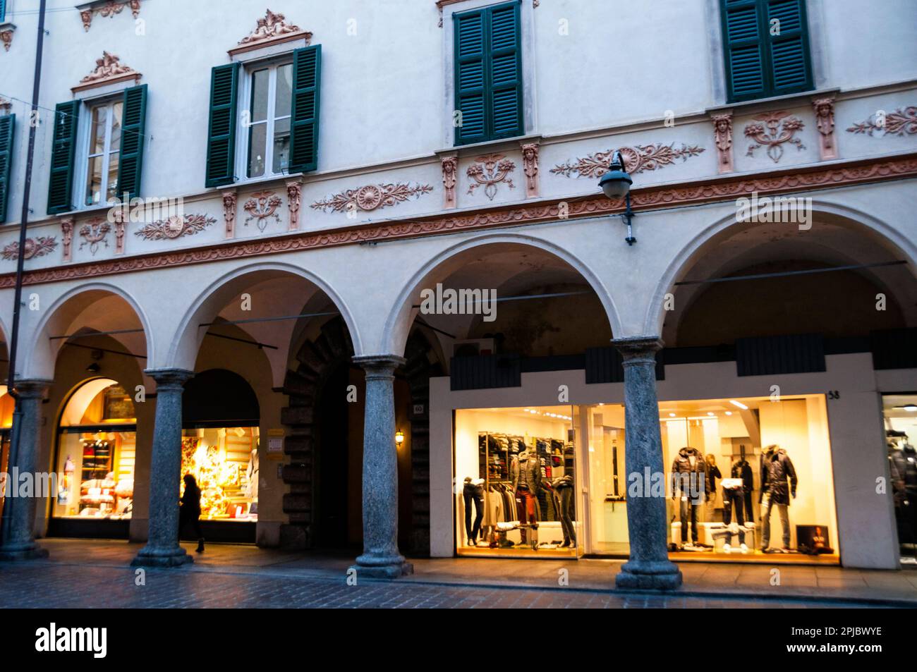 Italian Art Nouveau or Liberty style frieze embellished arched arcade ...