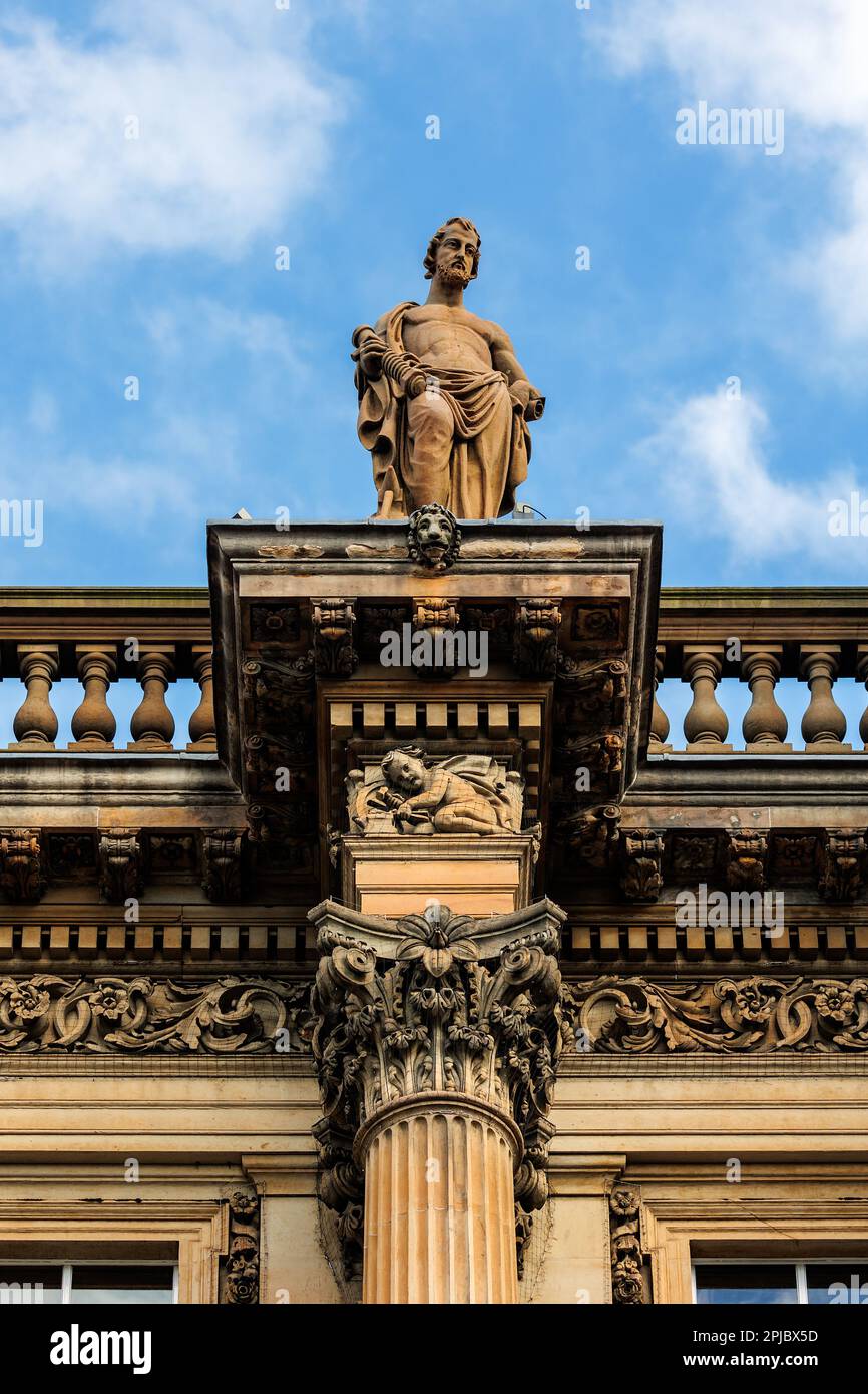 Allegorical figure of Science on the parapet of David Bryce's 1846 Bank ...