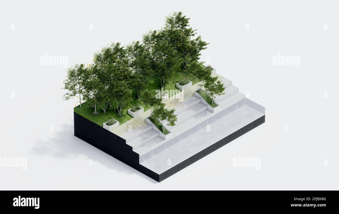environment isometric park nature. isometric environmental sustainable ...
