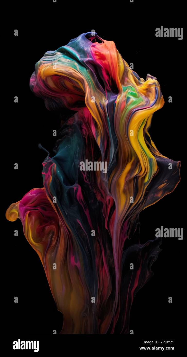 Psychedelic color drip hi-res stock photography and images - Alamy