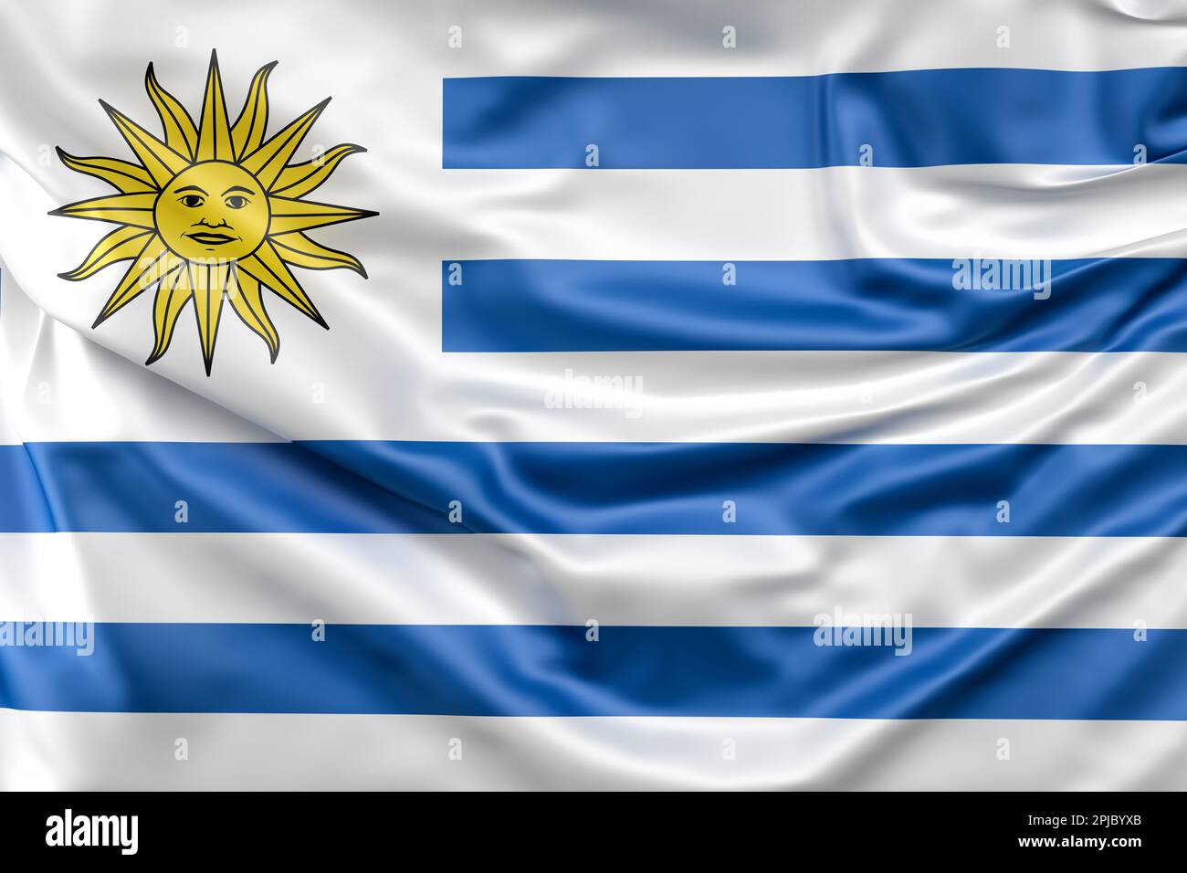 3d rendering national uruguay flag hi-res stock photography and images ...