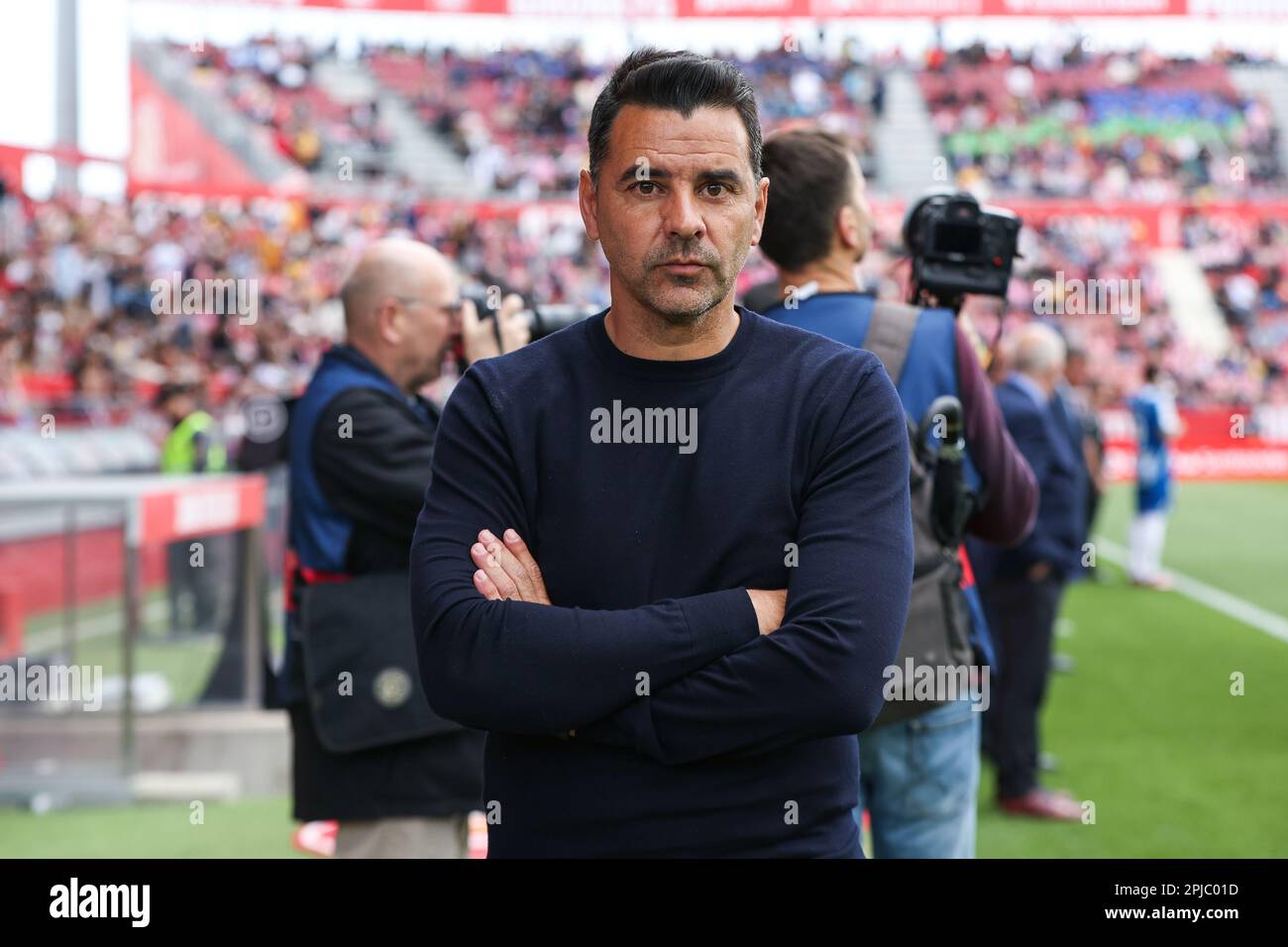 GIRONA, SPAIN - APRIL 1: Michel of Girona FC during the La Liga ...