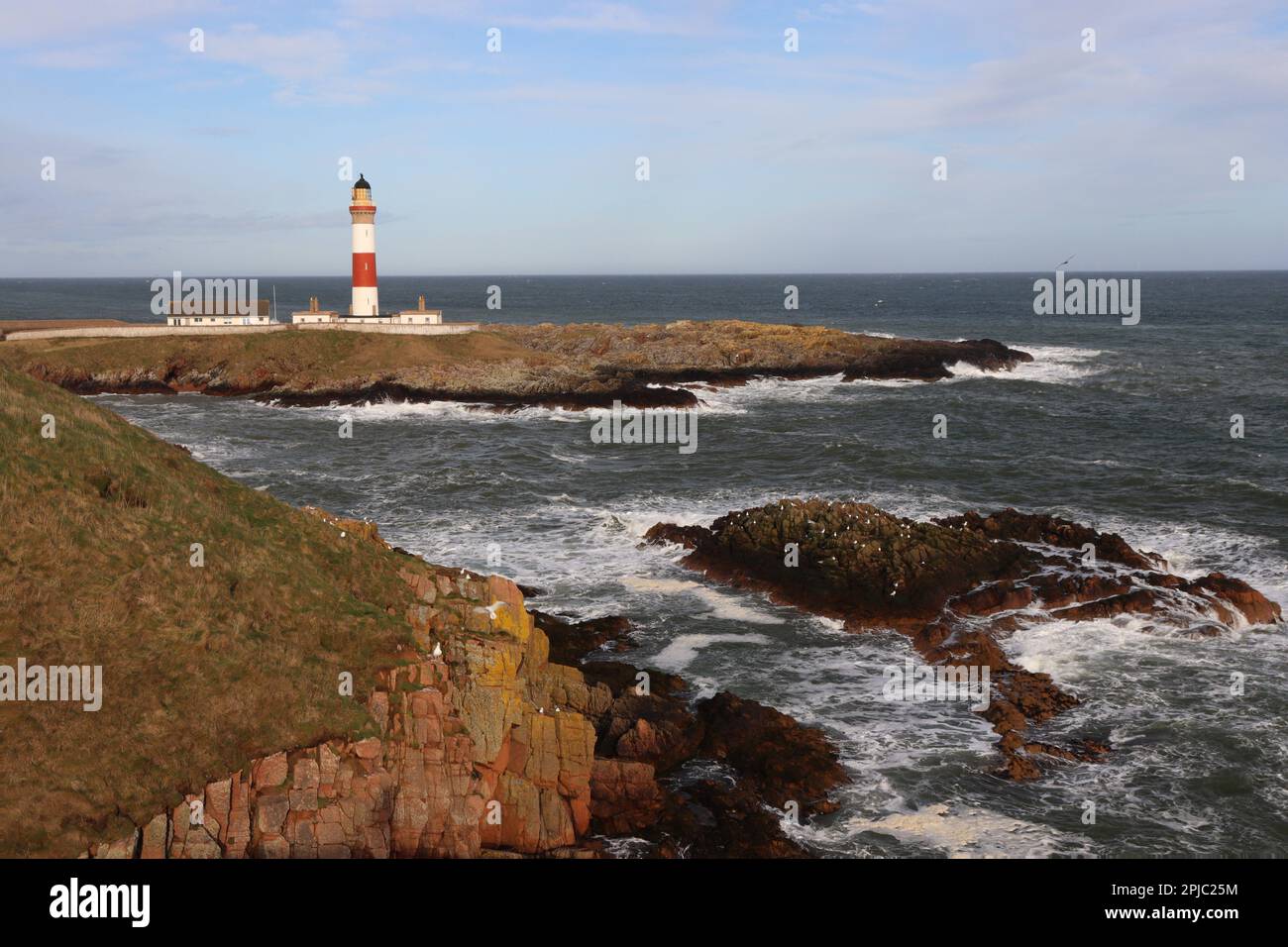 Boddam lighthouse, near Peterhead, Scotland Stock Photo - Alamy