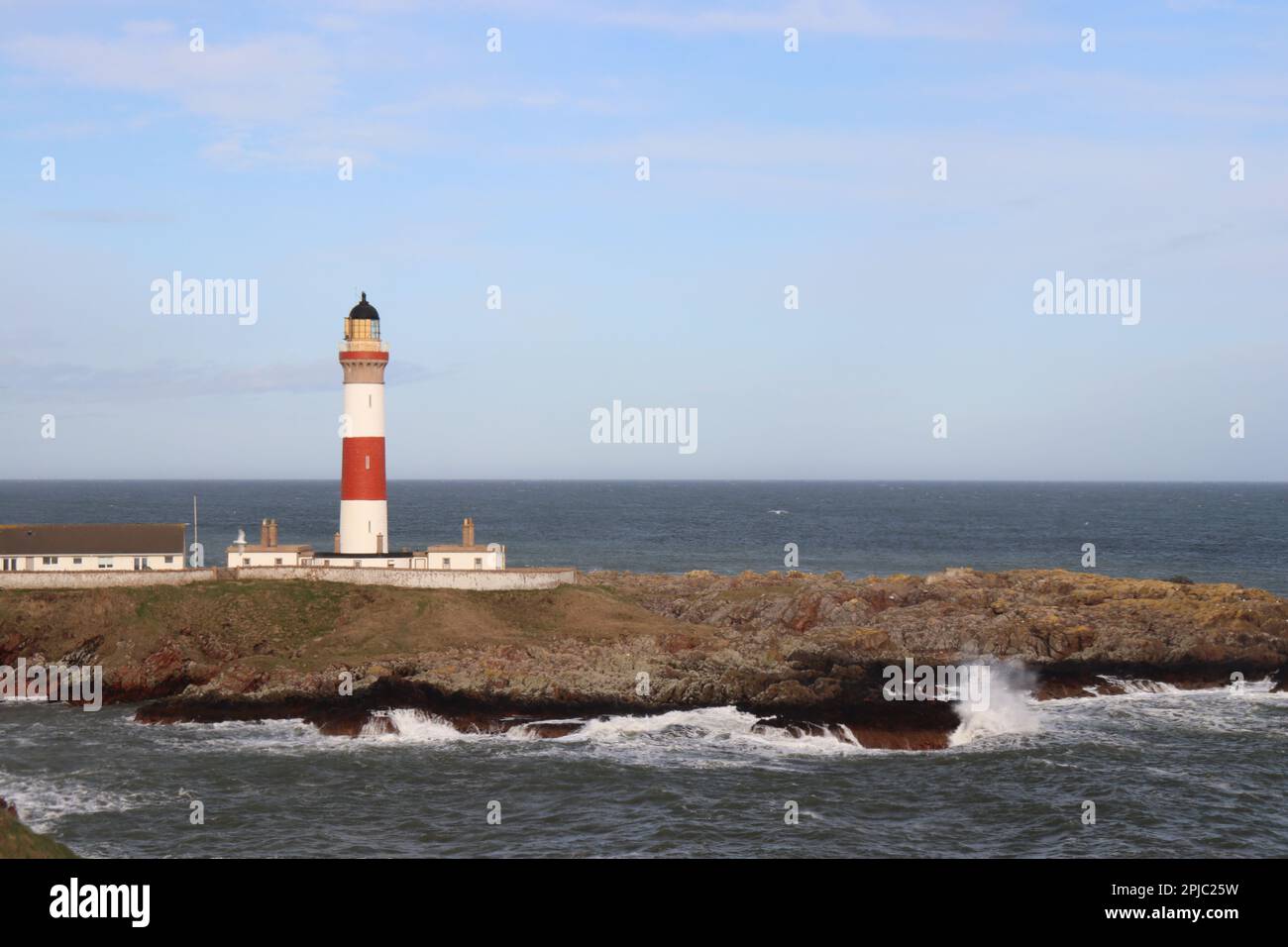 Boddam lighthouse, near Peterhead, Scotland Stock Photo - Alamy