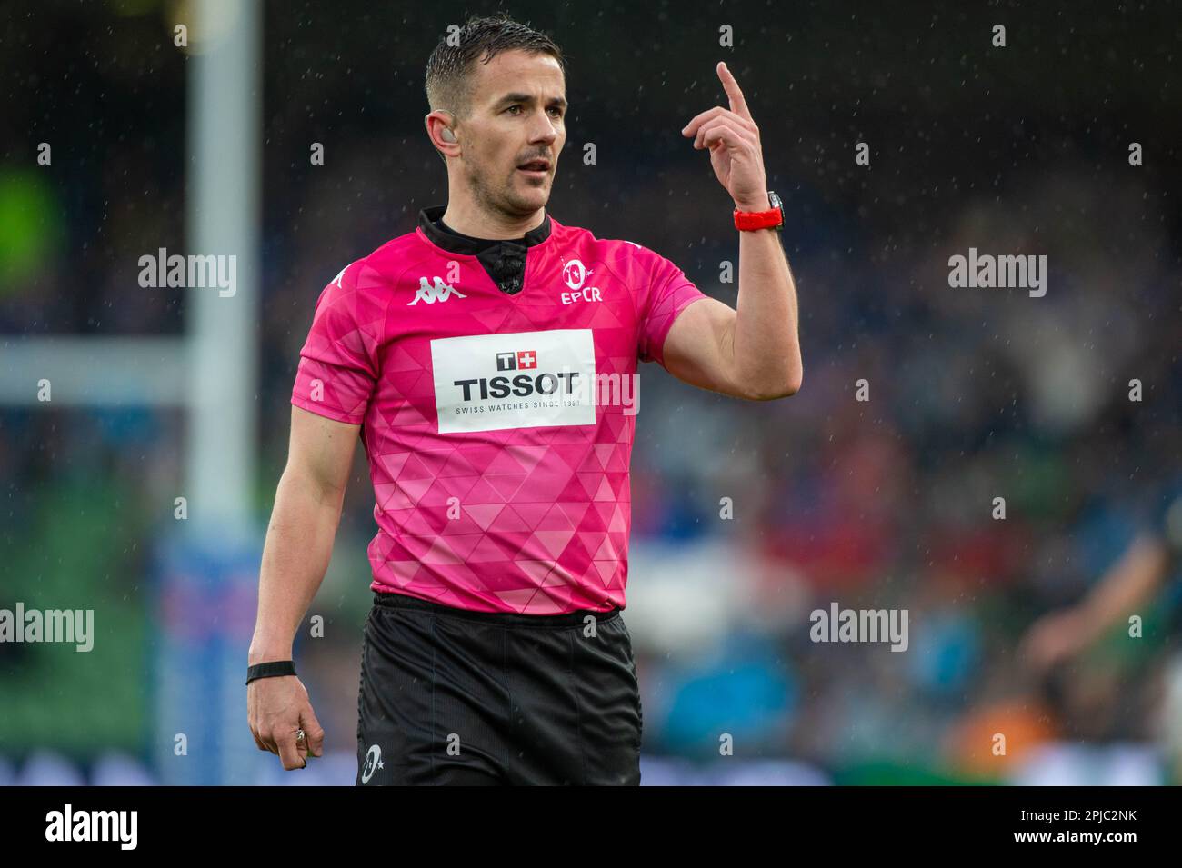 Dublin, Ireland. 01st Apr, 2023. Referee Luke Pearce during the ...
