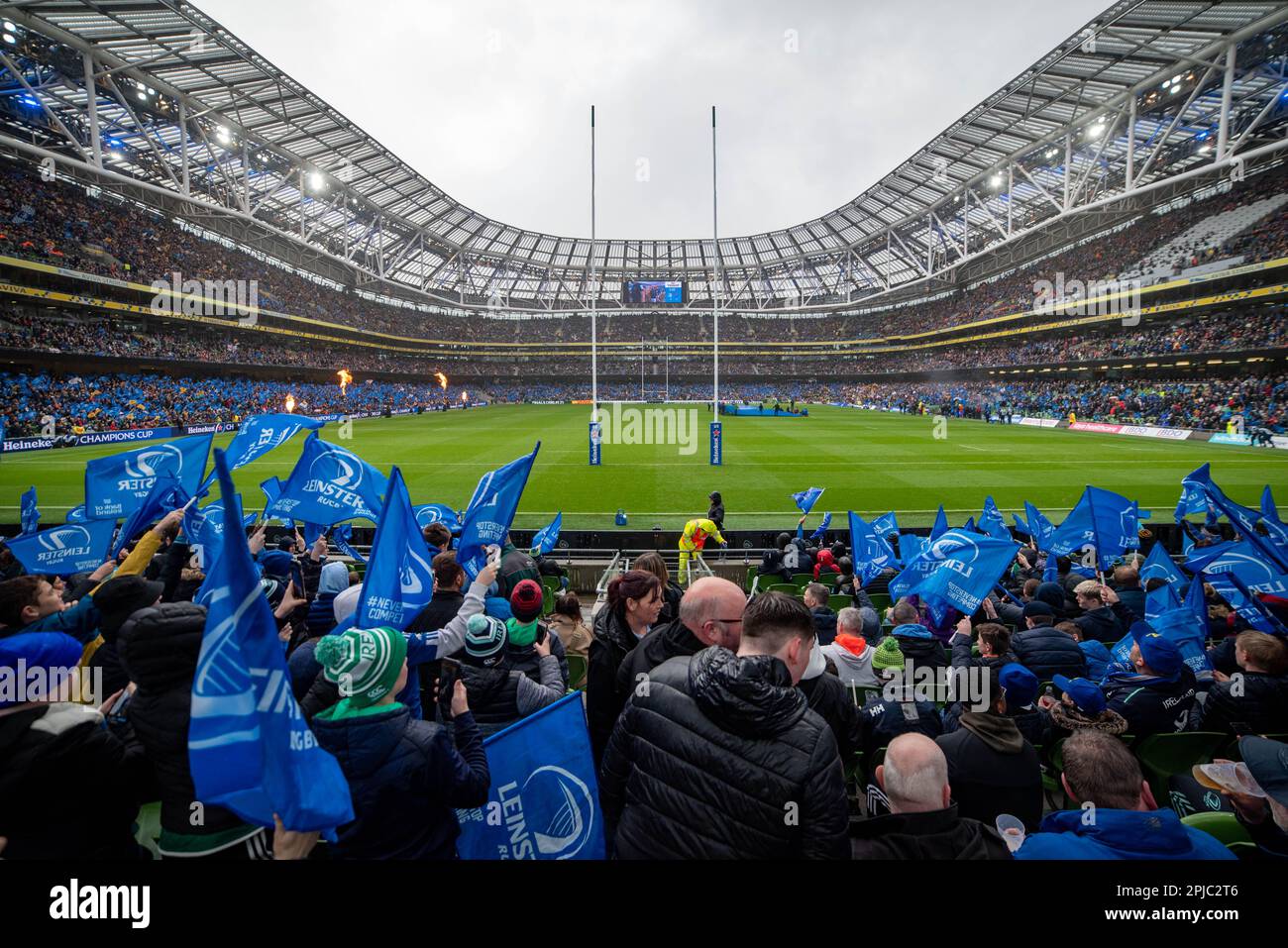 Dublin, Ireland. 01st Apr, 2023. A general view of Aviva stadium during ...