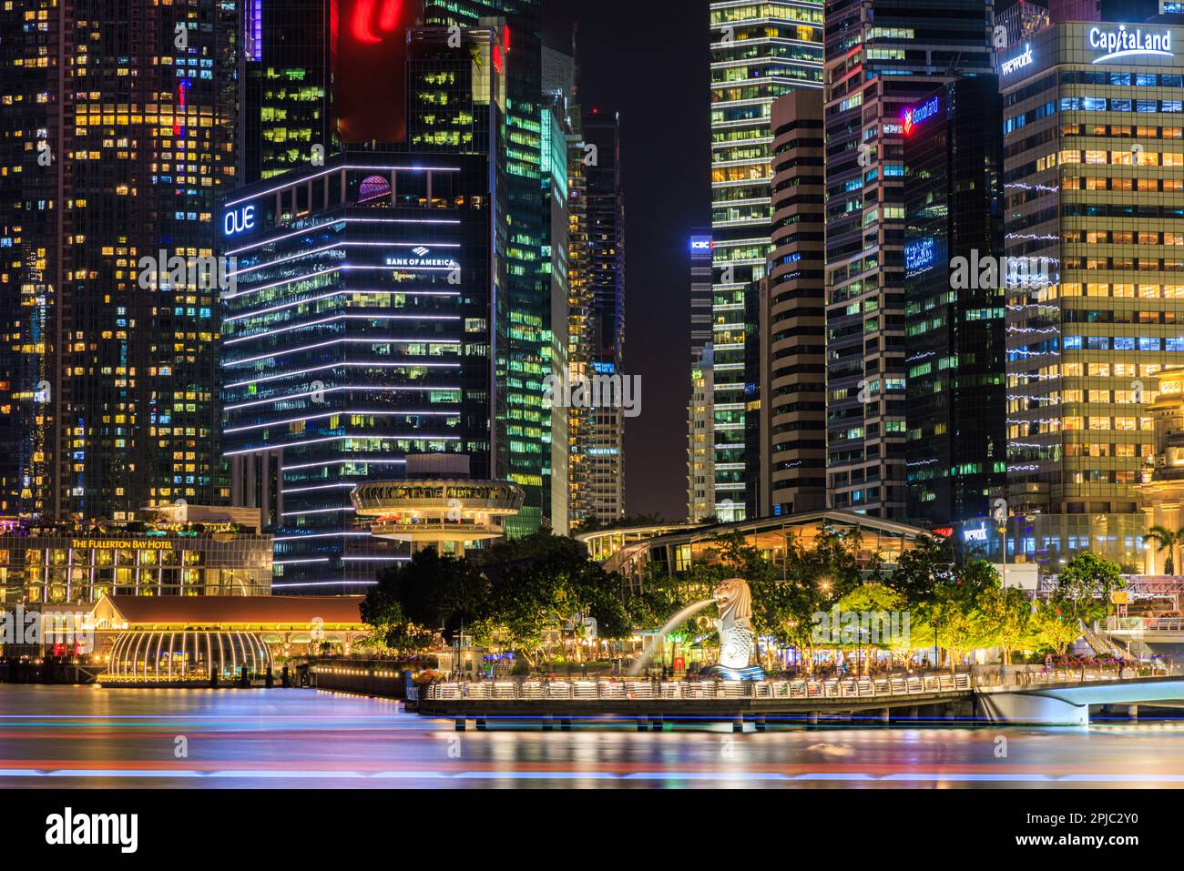 Marina Bay at night, Singapore Stock Photo - Alamy