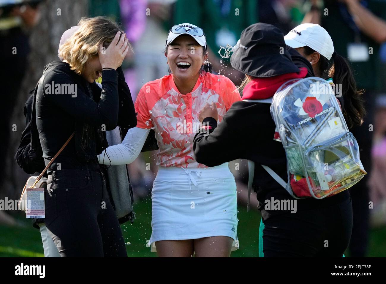 Rose Zhang celebrates after winning the Augusta National Women's ...