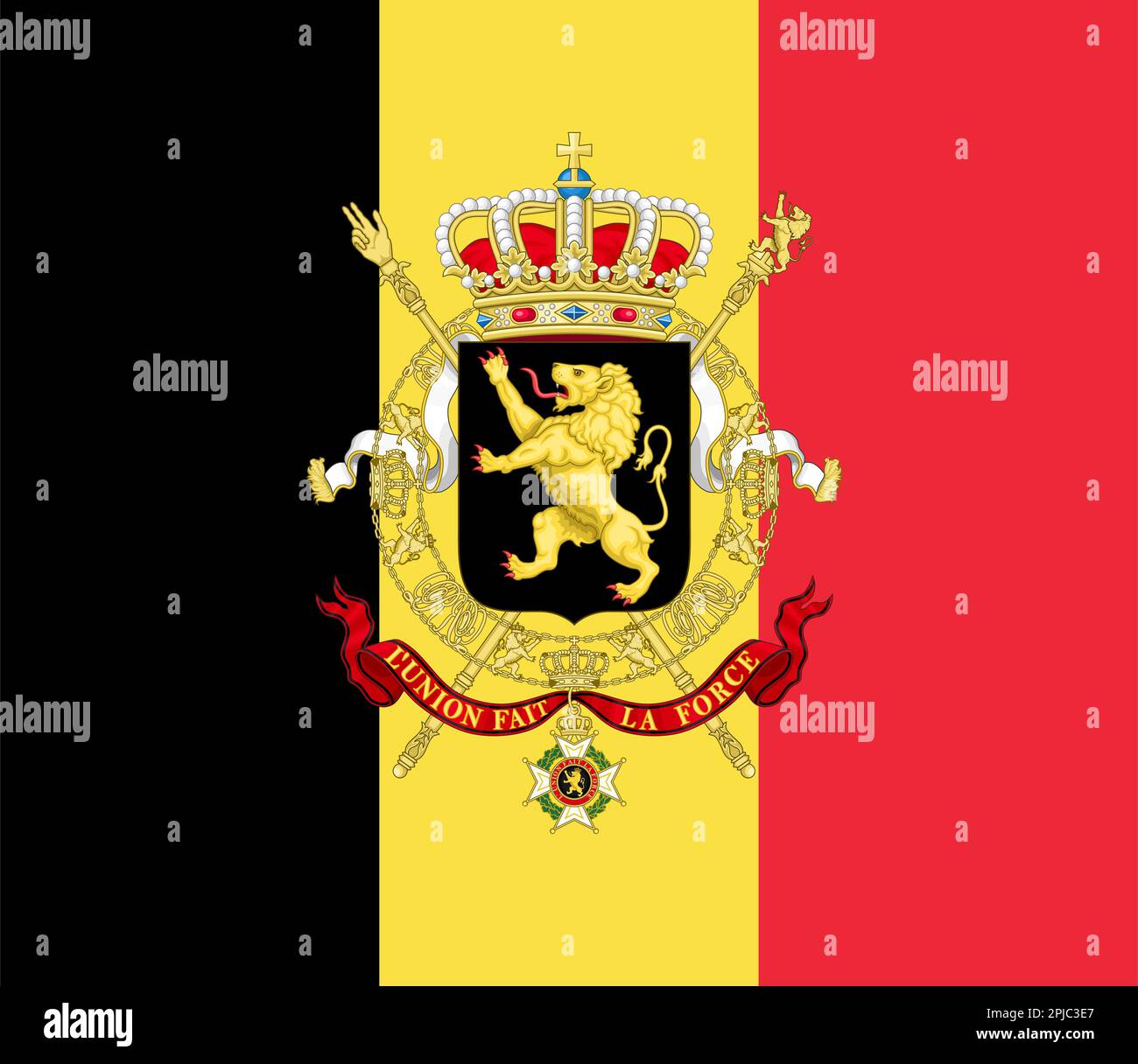 National flag of Belgium. Belgium flag with original color and ...
