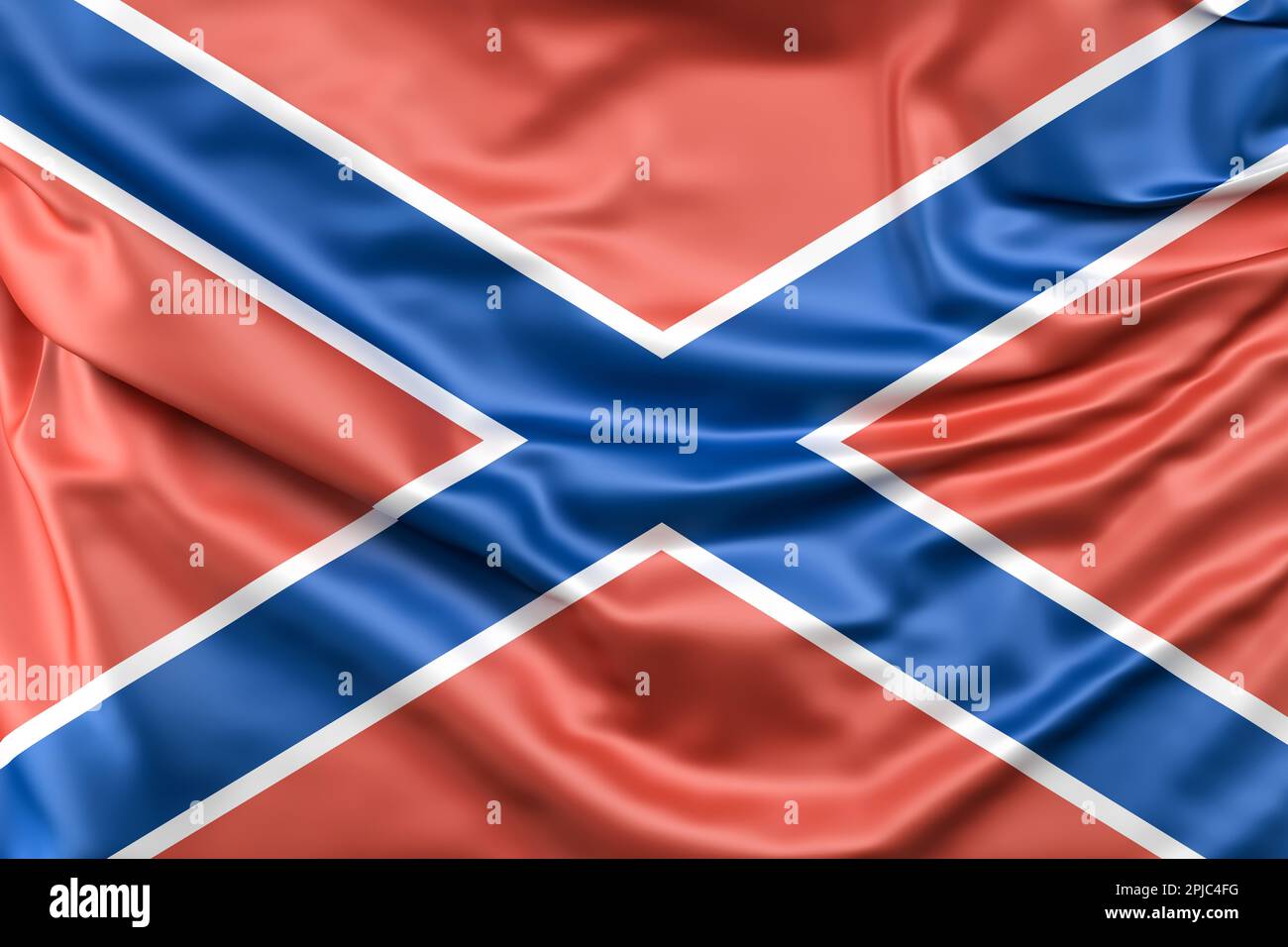 Ruffled Flag of Novorossiya. 3D Rendering Stock Photo - Alamy