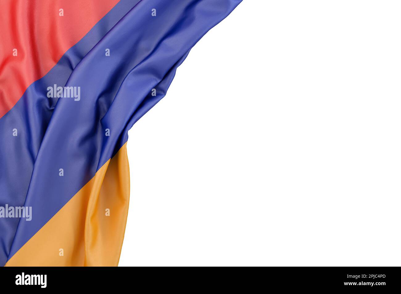 Flag of Armenia in the corner on white background. Isolated. 3D Rendering Stock Photo - Alamy