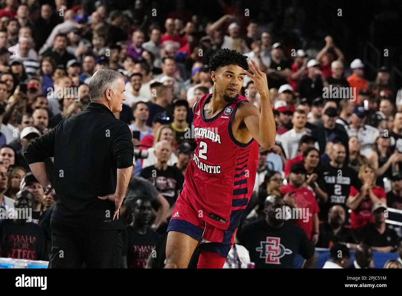 Florida Atlantic guard Nicholas Boyd celebrates after scoring against ...