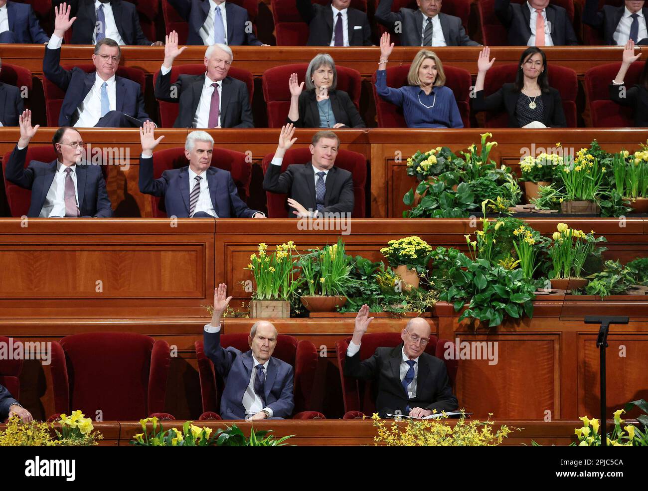 Leaders are sustained during the 193rd Annual General Conference of The ...