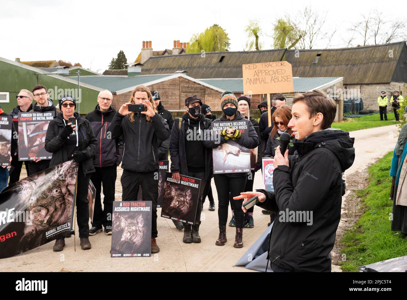 Bickmarsh, Alcester, Warwickshire, UK. 1st April 2023. Animal Justice ...