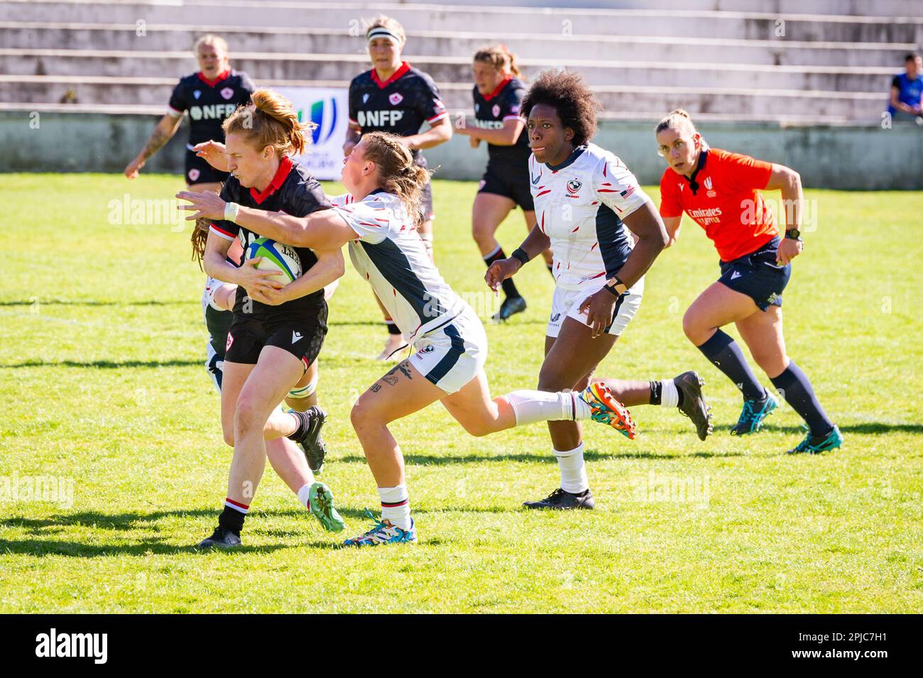 Madrid, Spain. 01st Apr, 2023. Paige Farries (Canada) in action during ...
