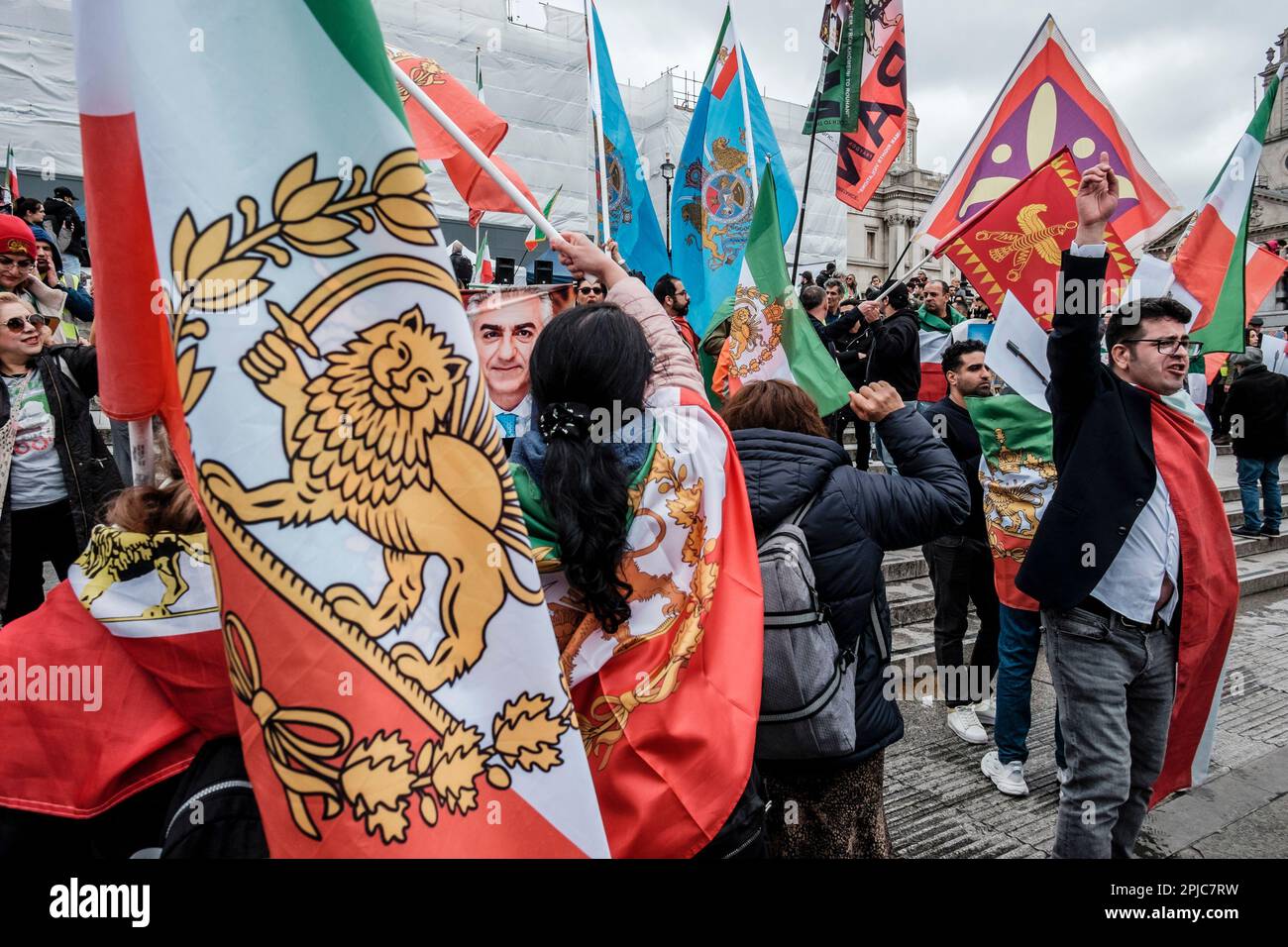 Iranian expatriates protest against the Islamic Republic and the state ...
