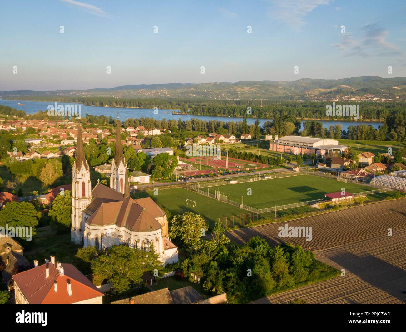 Above old cathedral in Futog near Novi Sad, Serbia Stock Photo - Alamy