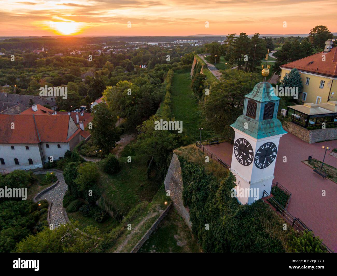 Sunsets above Petrovaradin, Novi Sad Serbia Stock Photo - Alamy