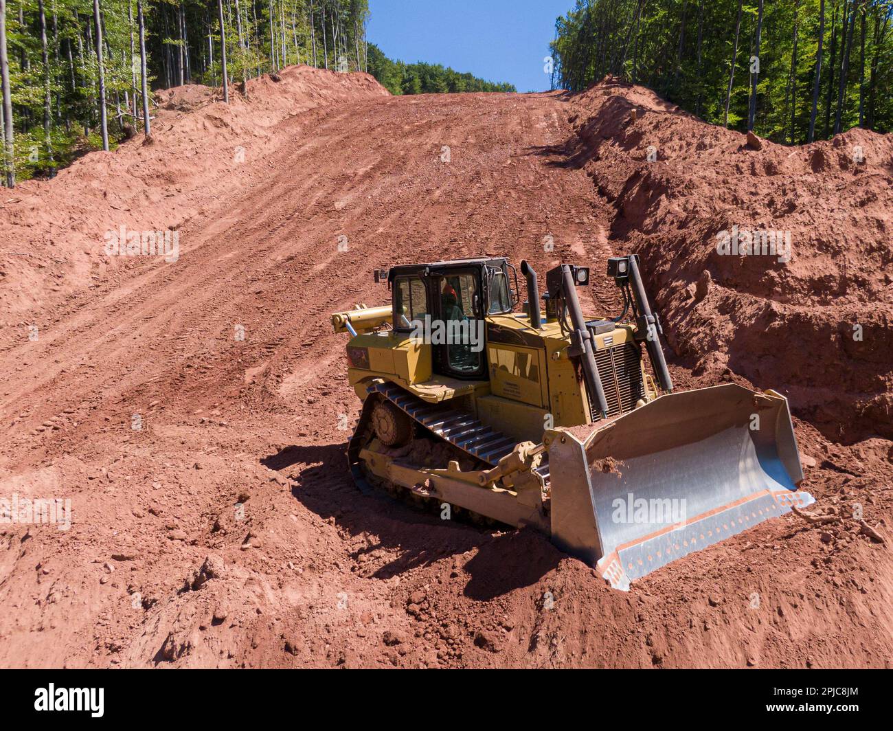 Above the main gas pipeline construction Stock Photo - Alamy