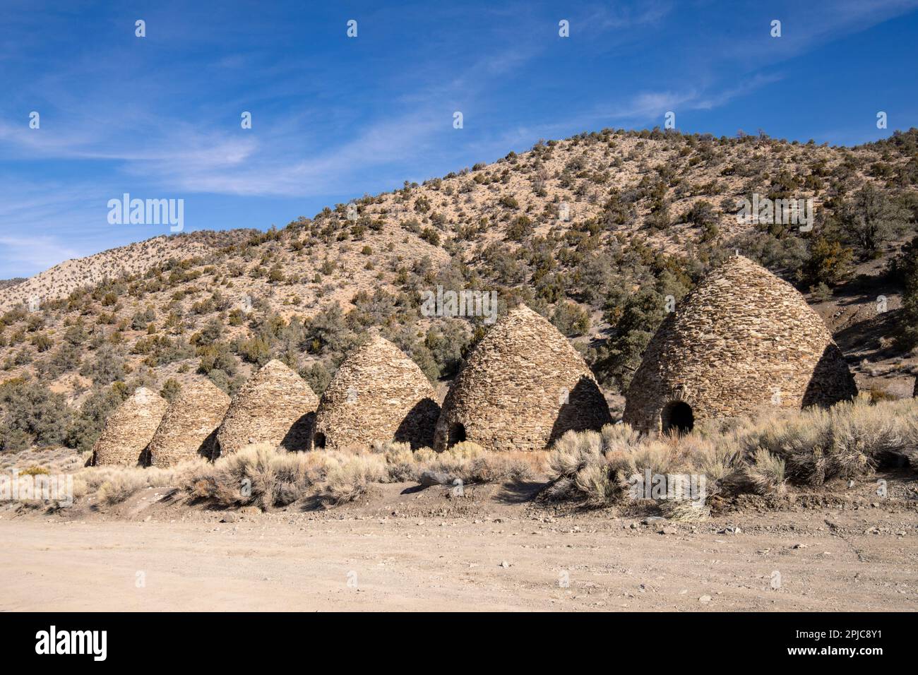 Death Valley CA USA Feb 16 2023: Charcoal Kilns are behive shaped ...