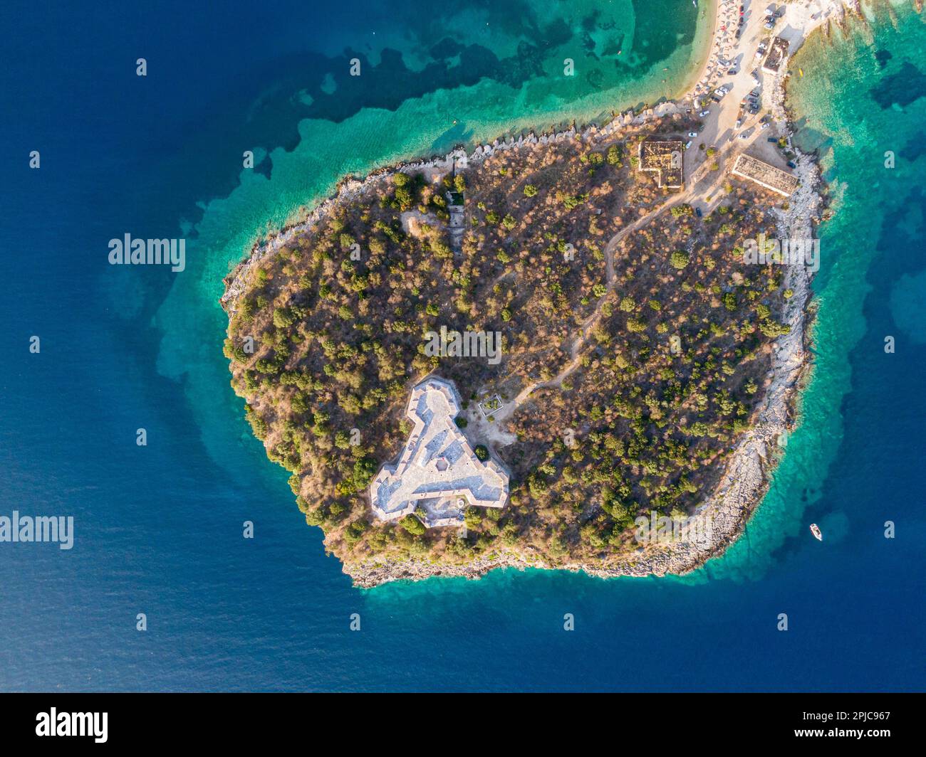 Above Castle Ali Pasha Tepelena Porto Palermo, Albania Stock Photo - Alamy