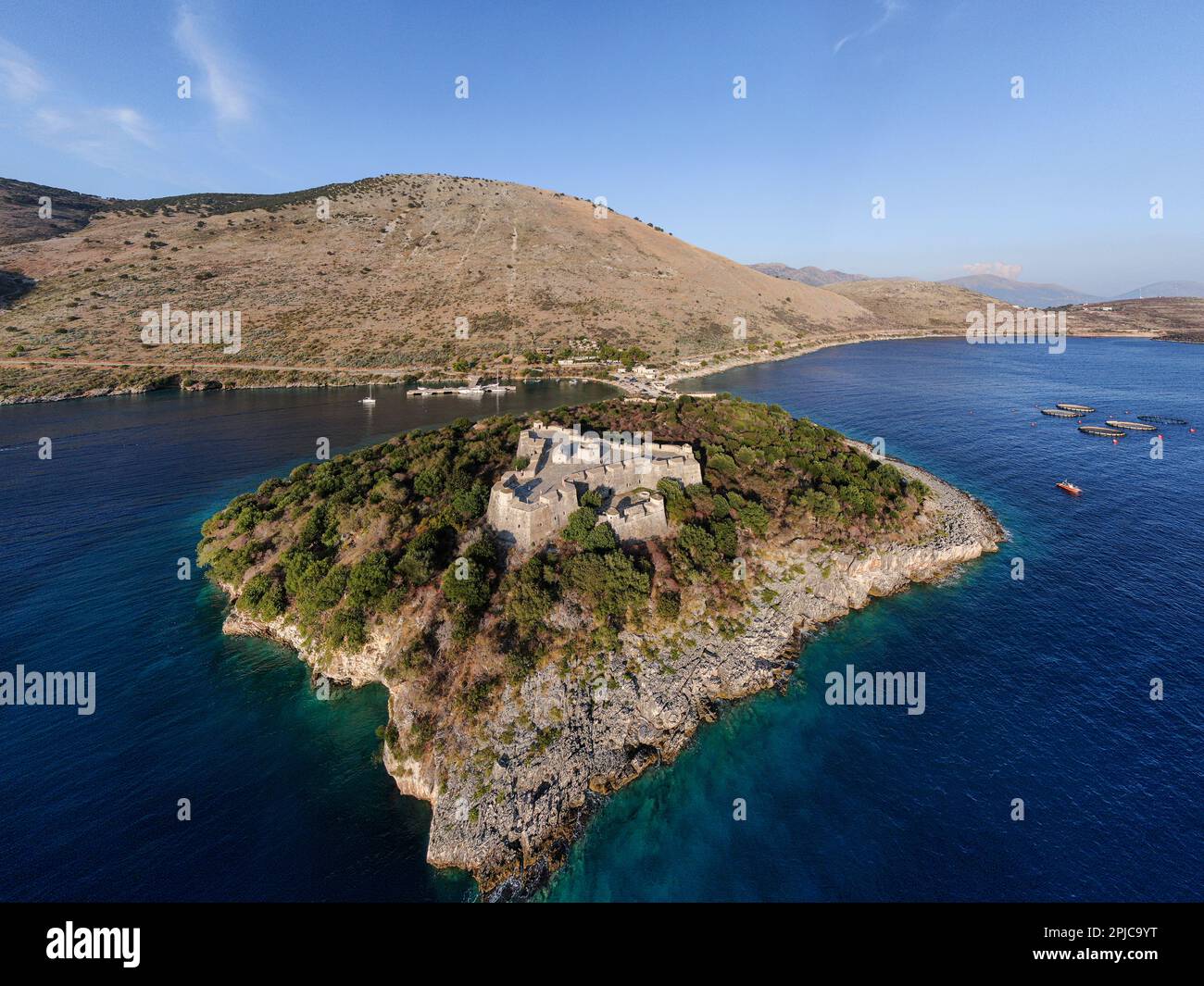 Above Castle Ali Pasha Tepelena Porto Palermo, Albania Stock Photo - Alamy