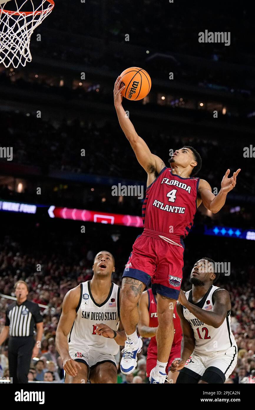 Florida Atlantic guard Bryan Greenlee scores against San Diego State ...