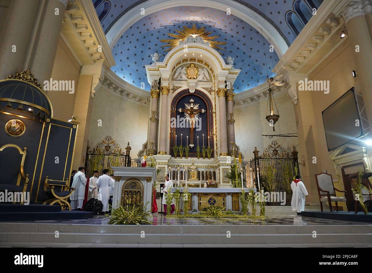Quezon City, Philippines. 2nd April, 2023. Filipino Catholics bring ...
