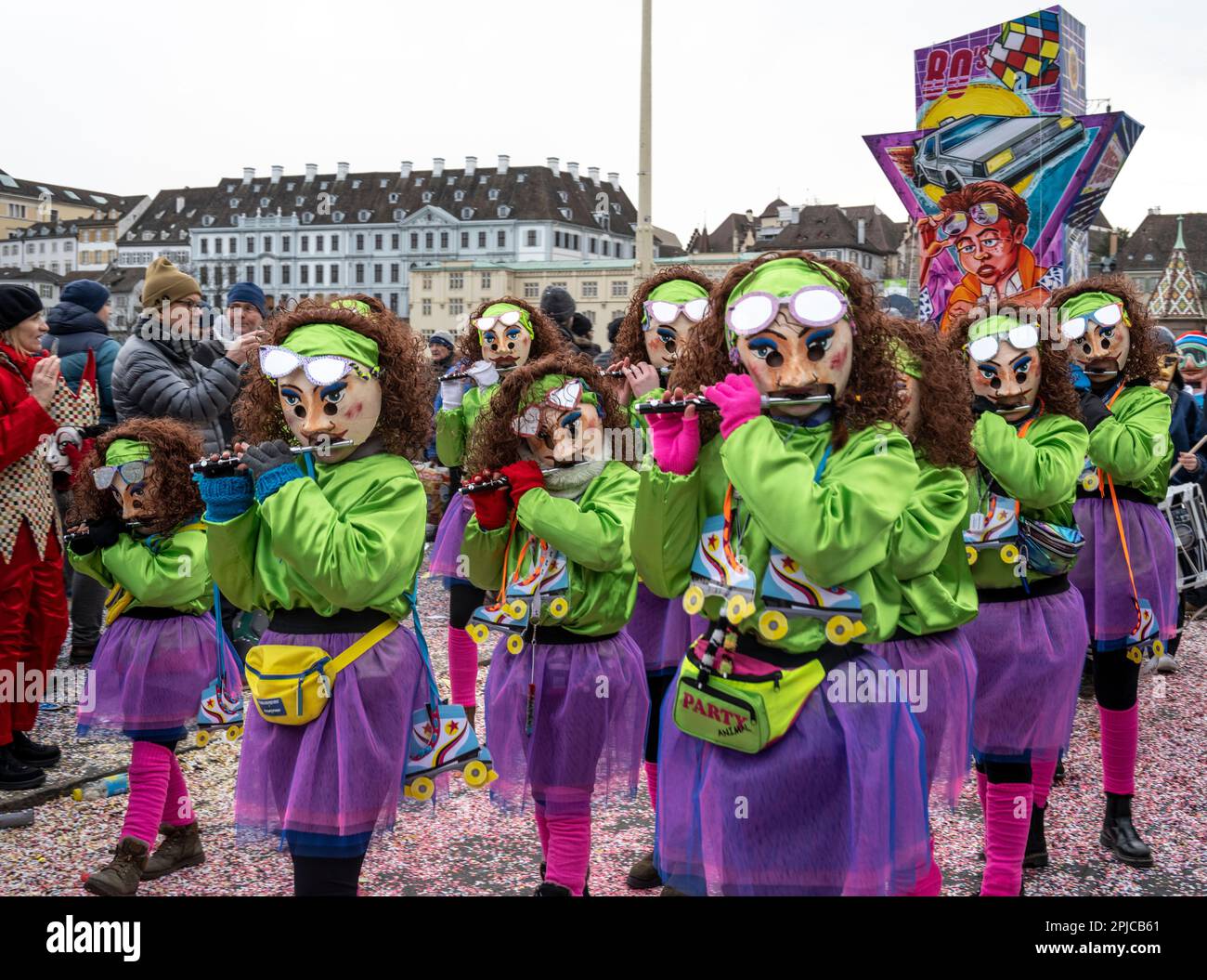 Back to the Future costume theme at the Basel Switzerland Carnival or ...