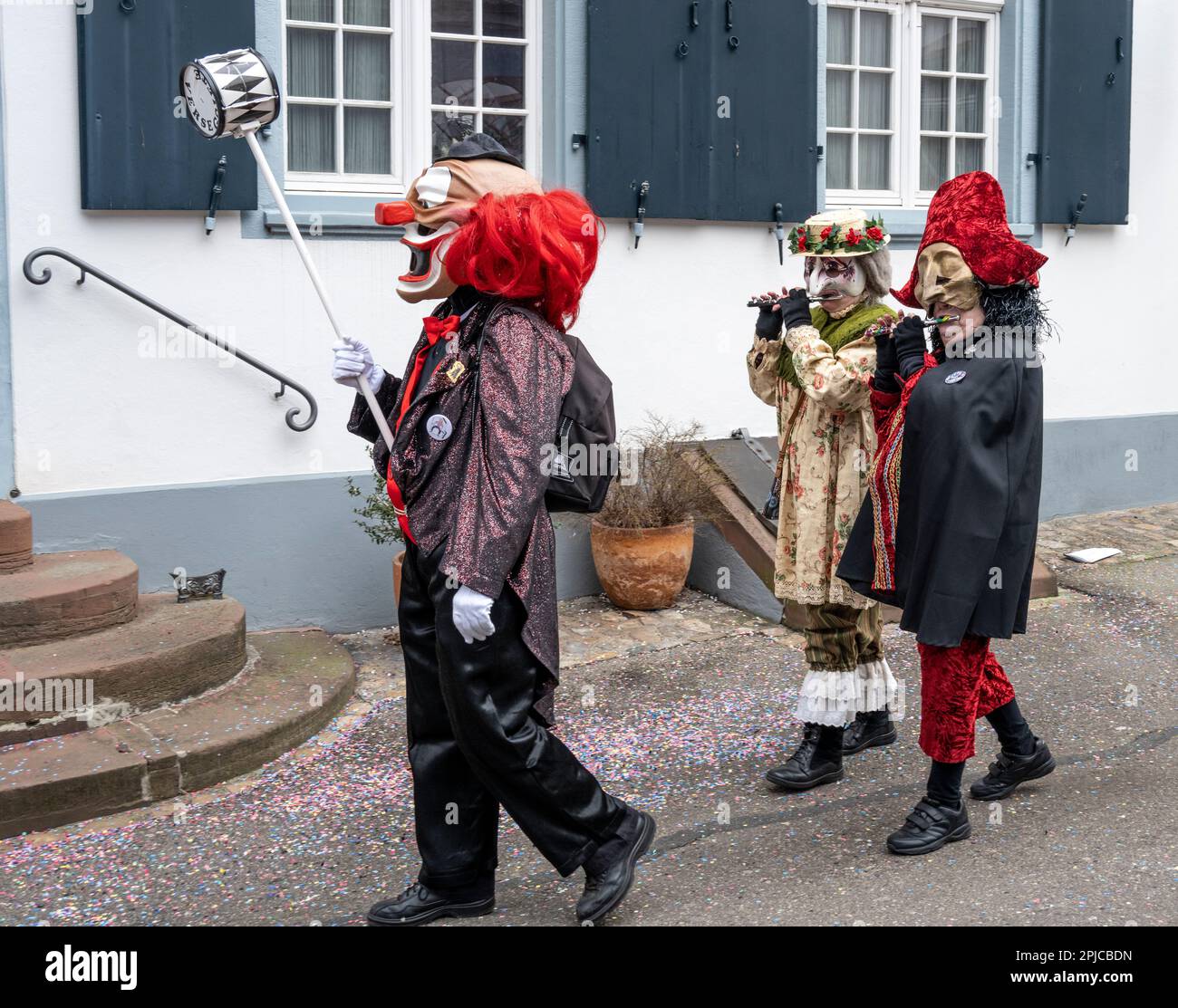 small clique at the Basel Switzerland Carnival or Fasnacht children's ...