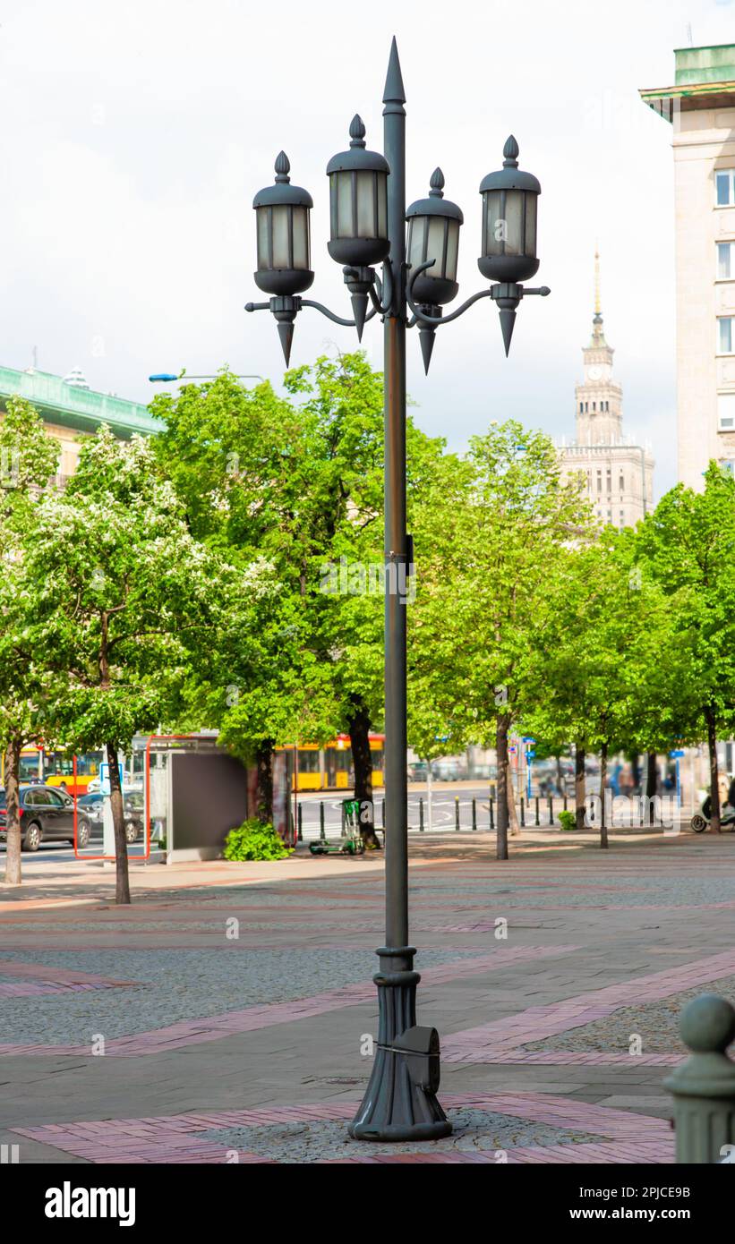 Old Fashioned Streetlights City Retro Street Lamp City Street Light