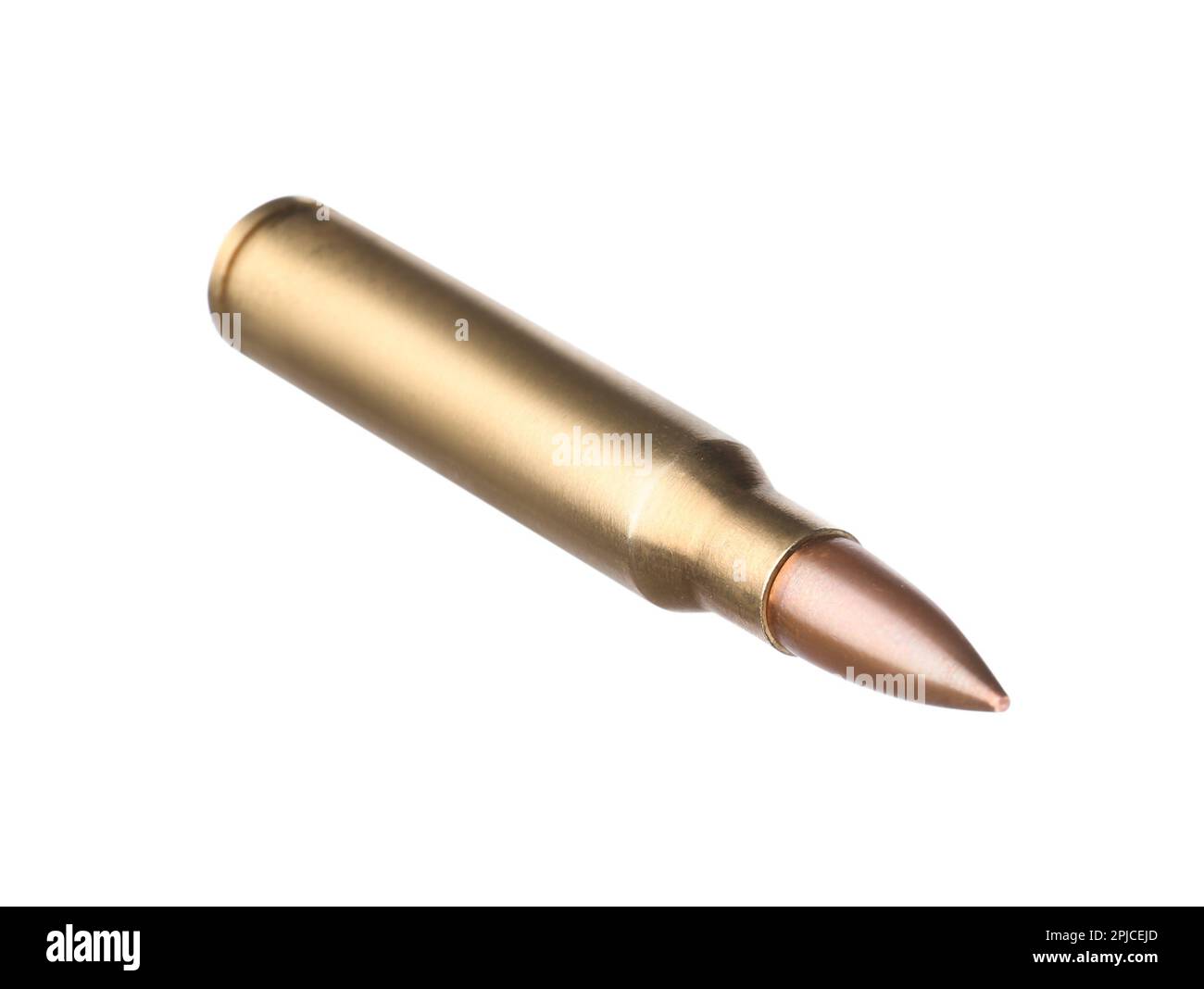 Rifle cartridge isolated on white. Firearm ammunition Stock Photo - Alamy