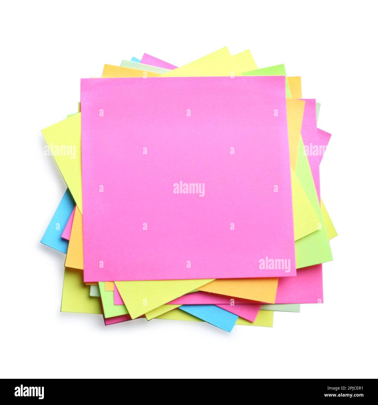 Many colorful notes isolated on white. Space for text Stock Photo - Alamy