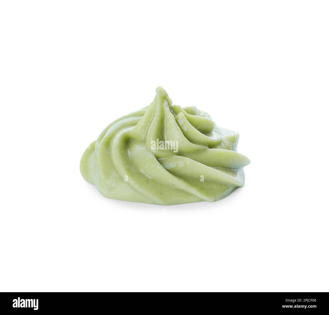 Swirl of wasabi paste isolated on white Stock Photo - Alamy