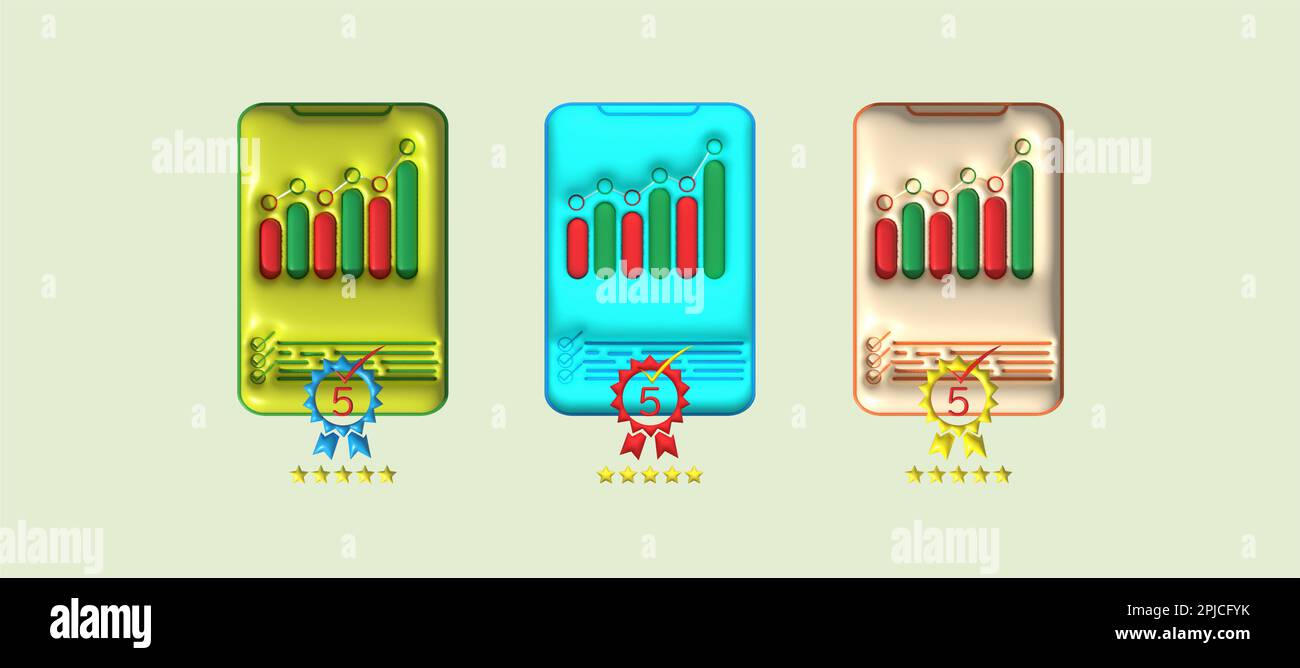 3D review rating stars for the best service rating for data ...