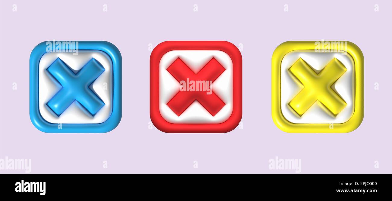 cross check mark icon button and no or wrong symbol on reject cancel ...