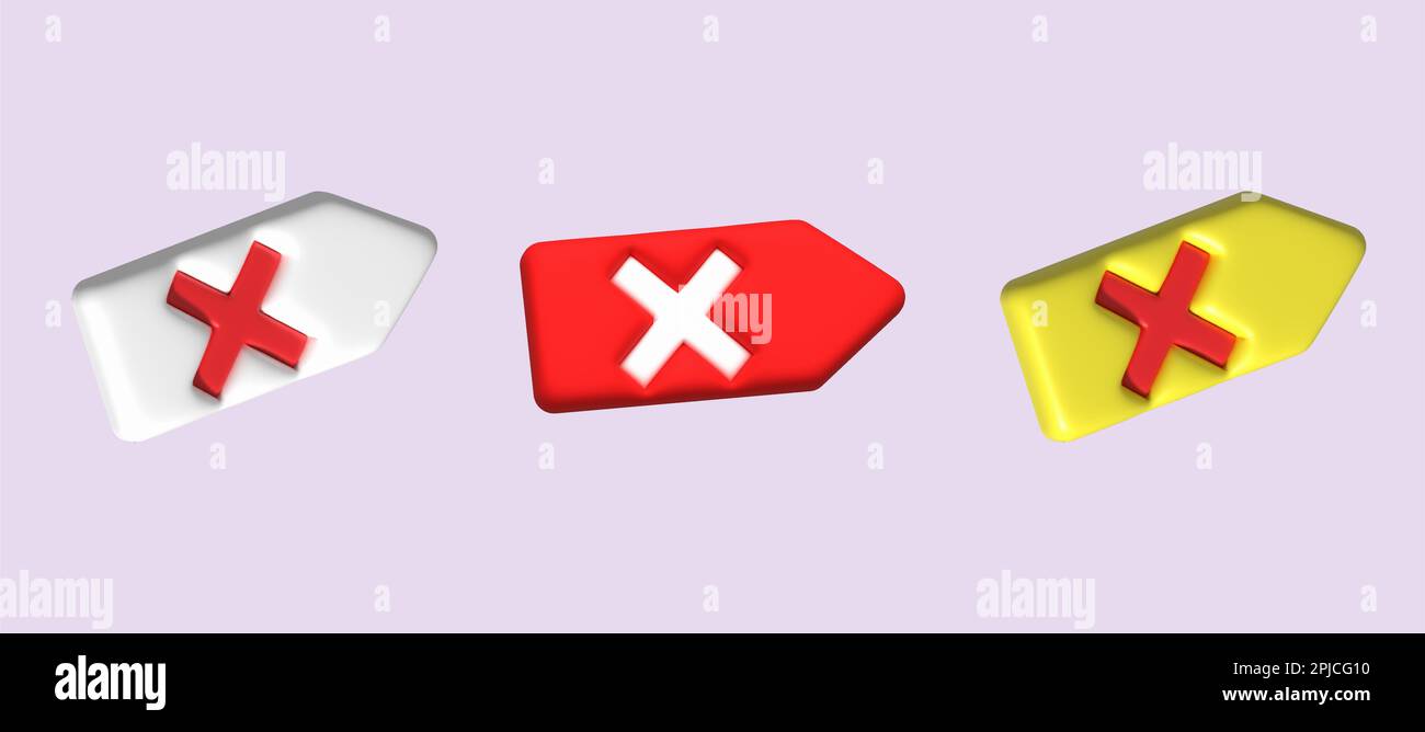 cross check mark icon button and no or wrong symbol on reject cancel ...