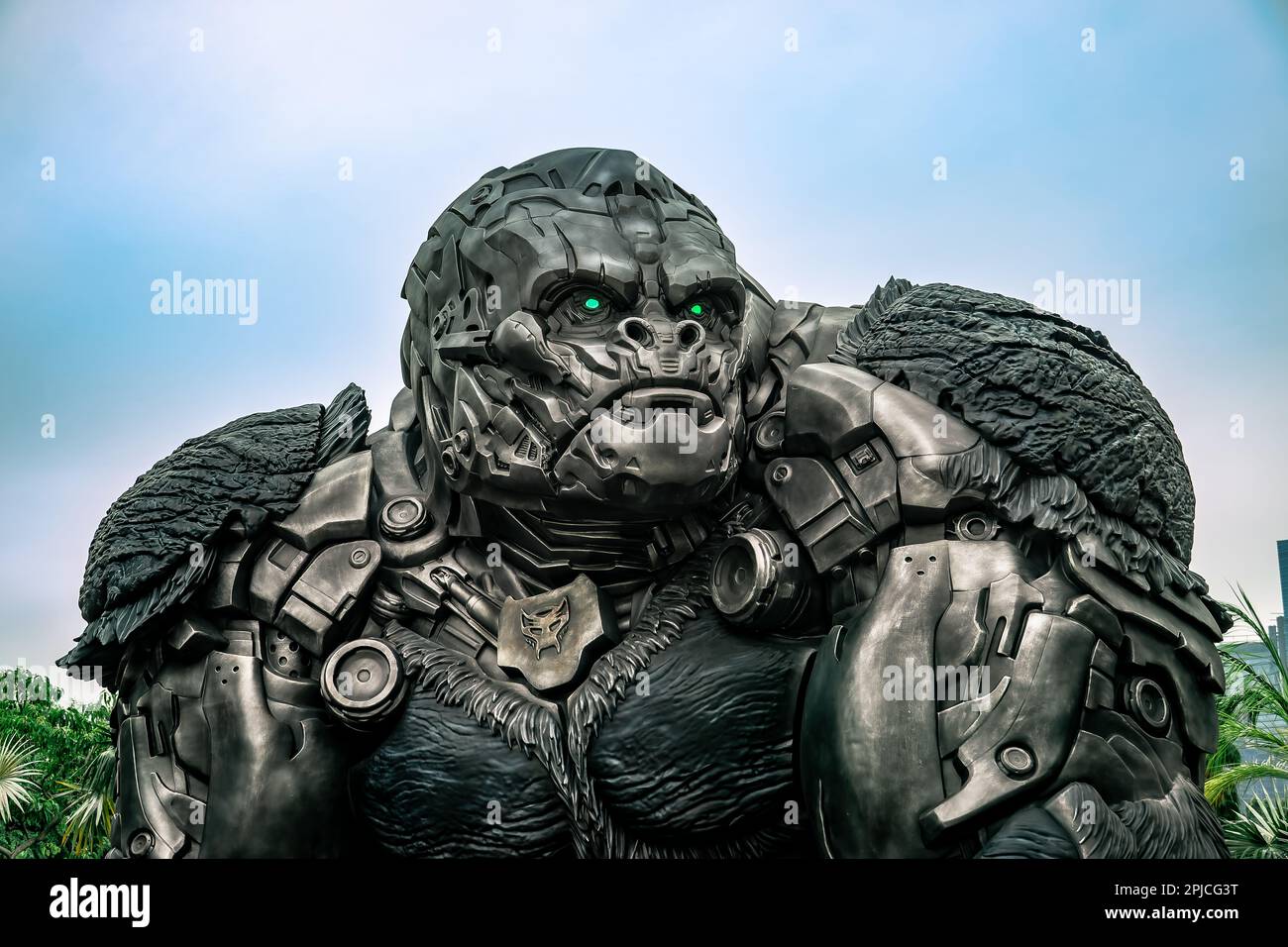 Rise Of The Beasts Transformers statues world tour on display by the ...