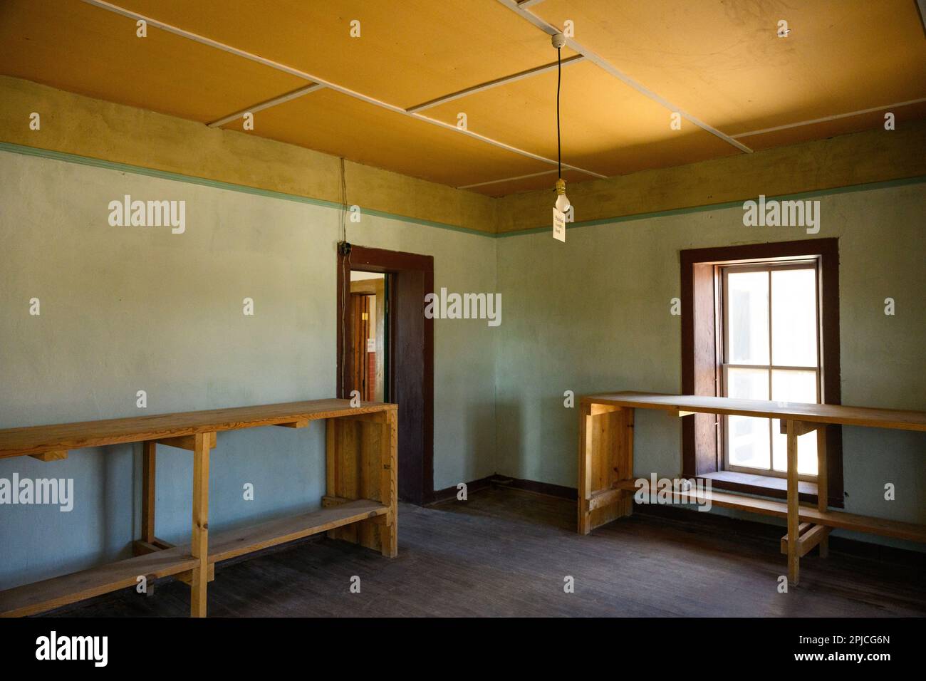 An interior view shows the room inside the Schmidt/McDonald Ranch House ...