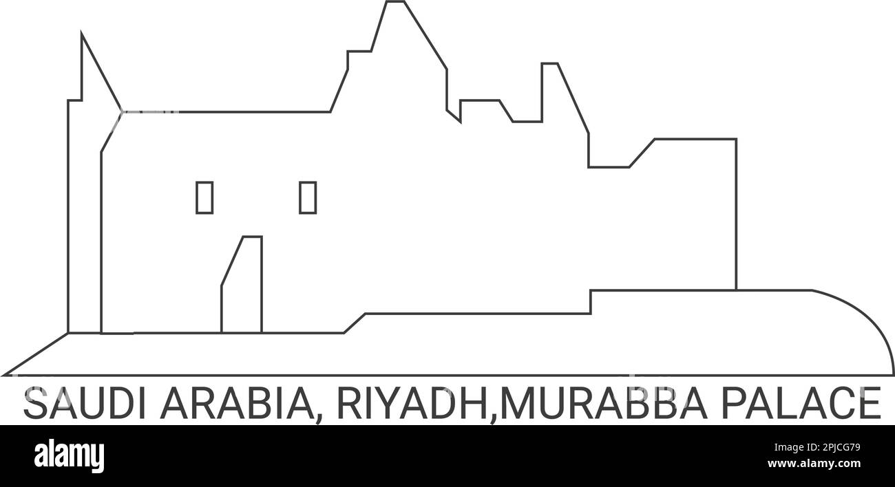 Saudi Arabia, Riyadh,Murabba Palace, travel landmark vector ...