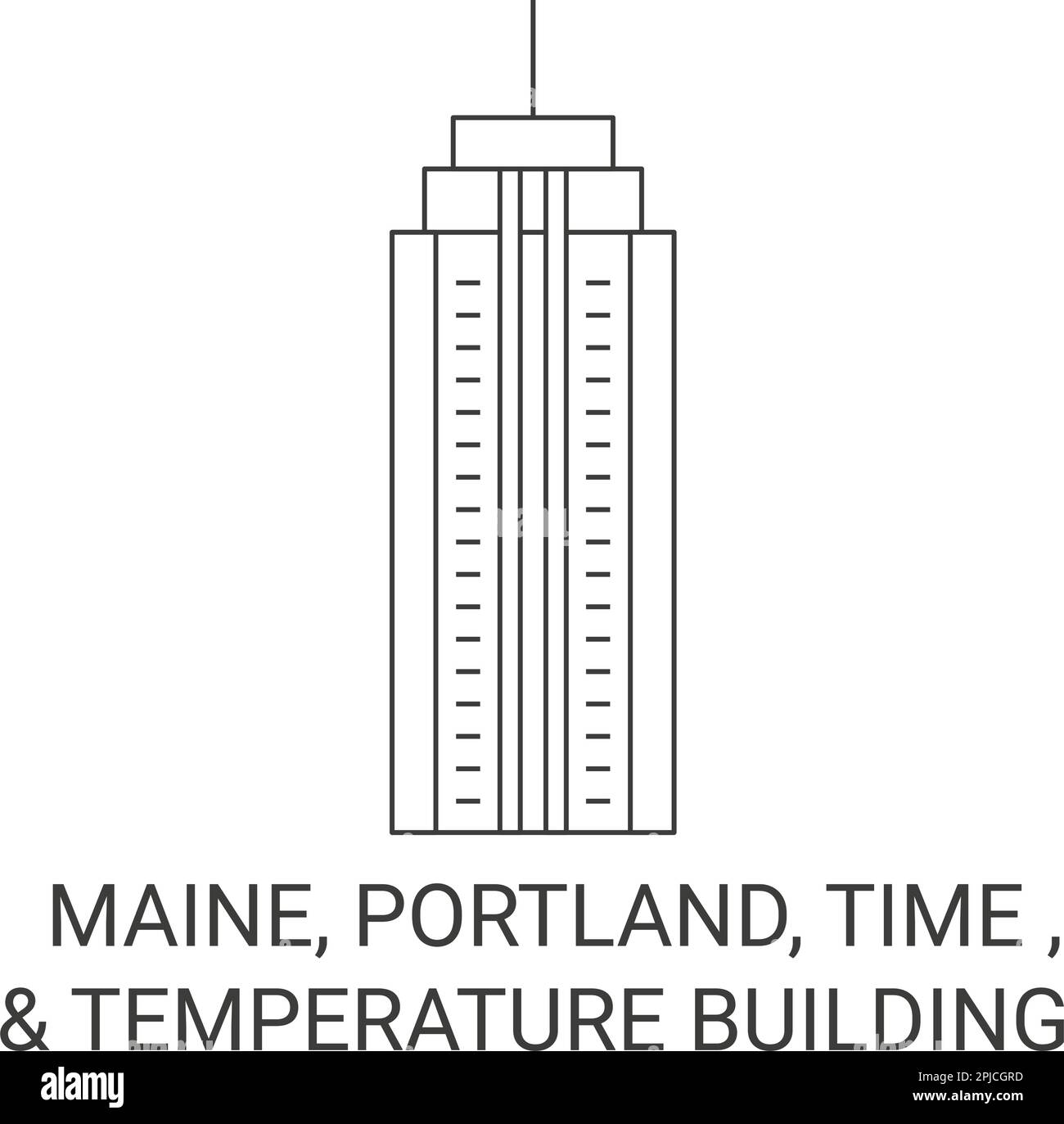 United States, Maine, Portland, Time , & Temperature Building travel ...