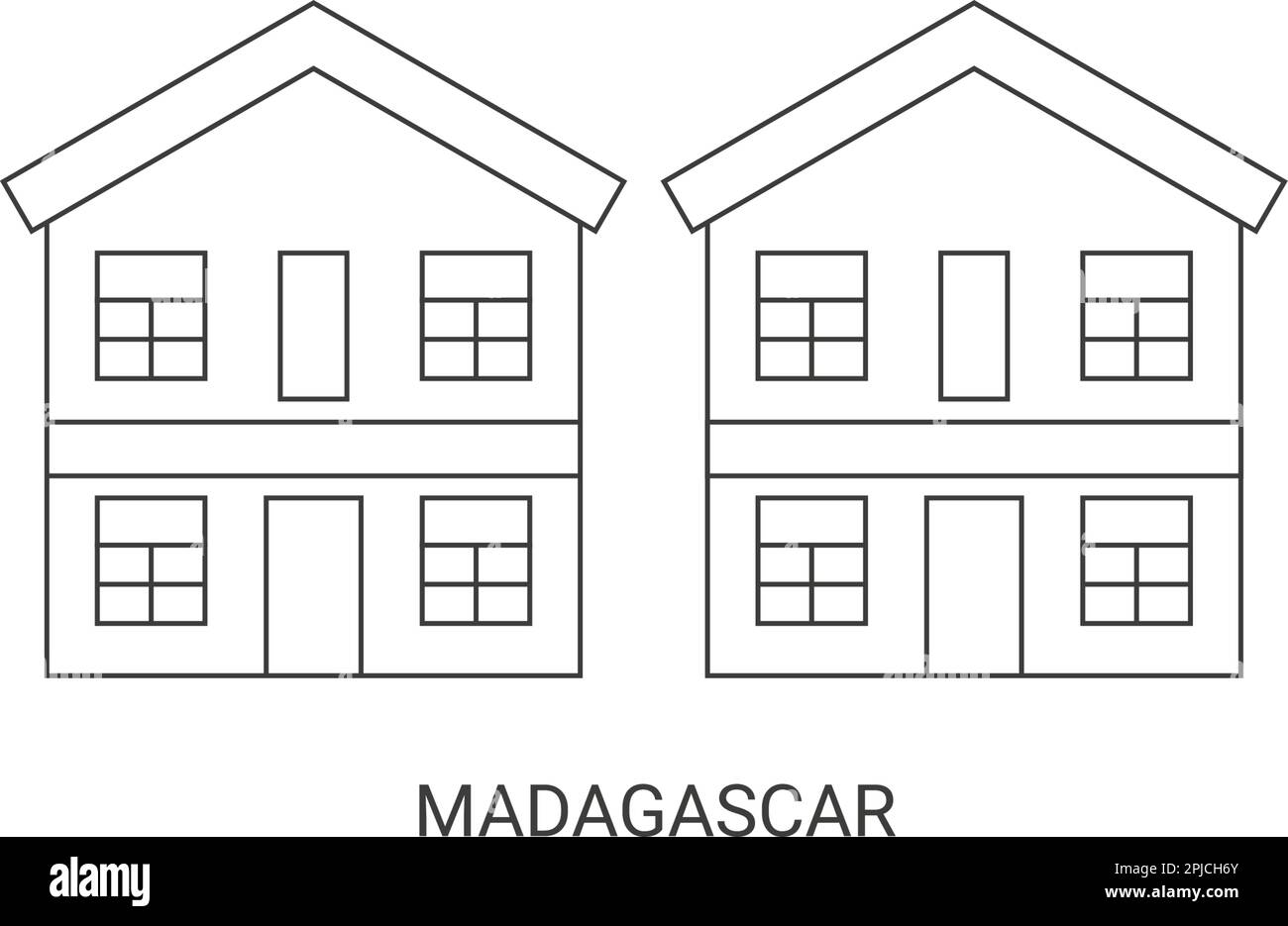 Madagascar travel landmark vector illustration Stock Vector Image & Art ...