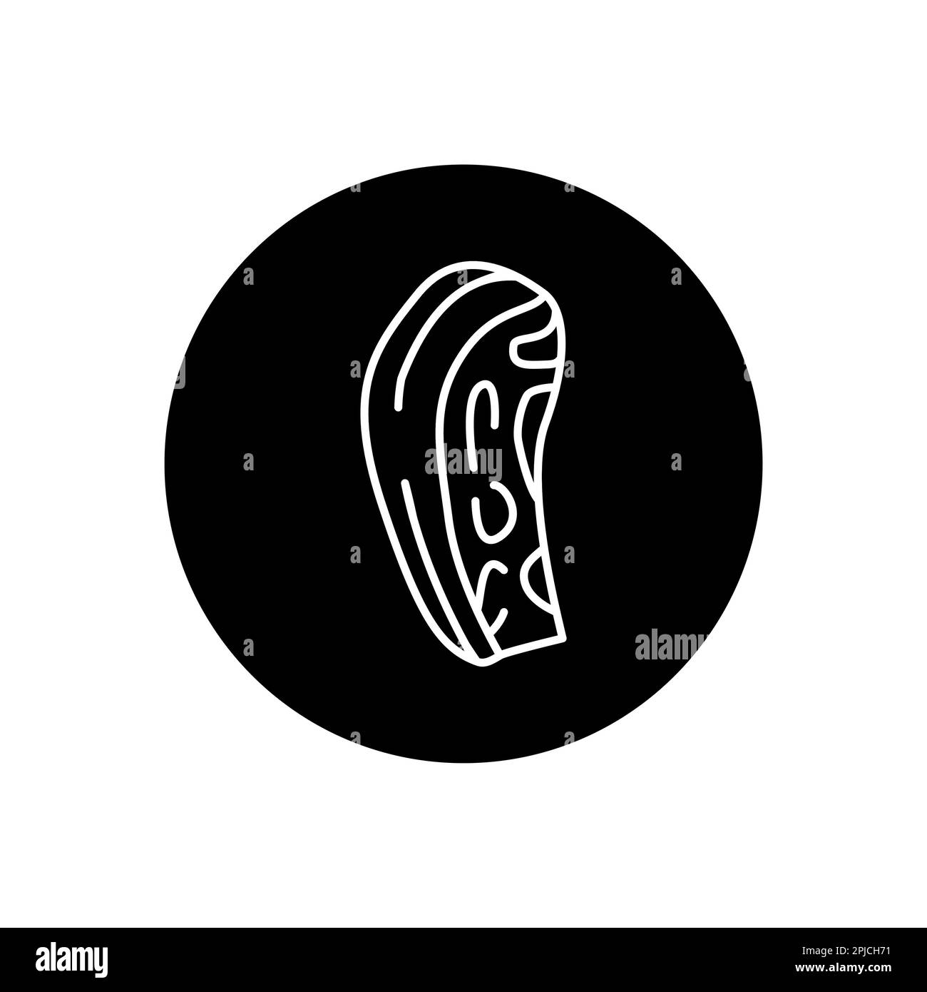 Beef brisket color line icon. Cutting meat. Pictogram for web page ...