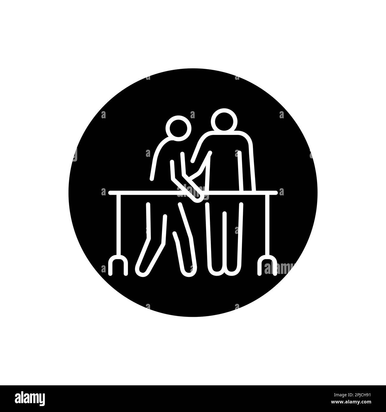 Rehabilitation sign сolor line icon. Physiotherapy. Pictogram for web ...