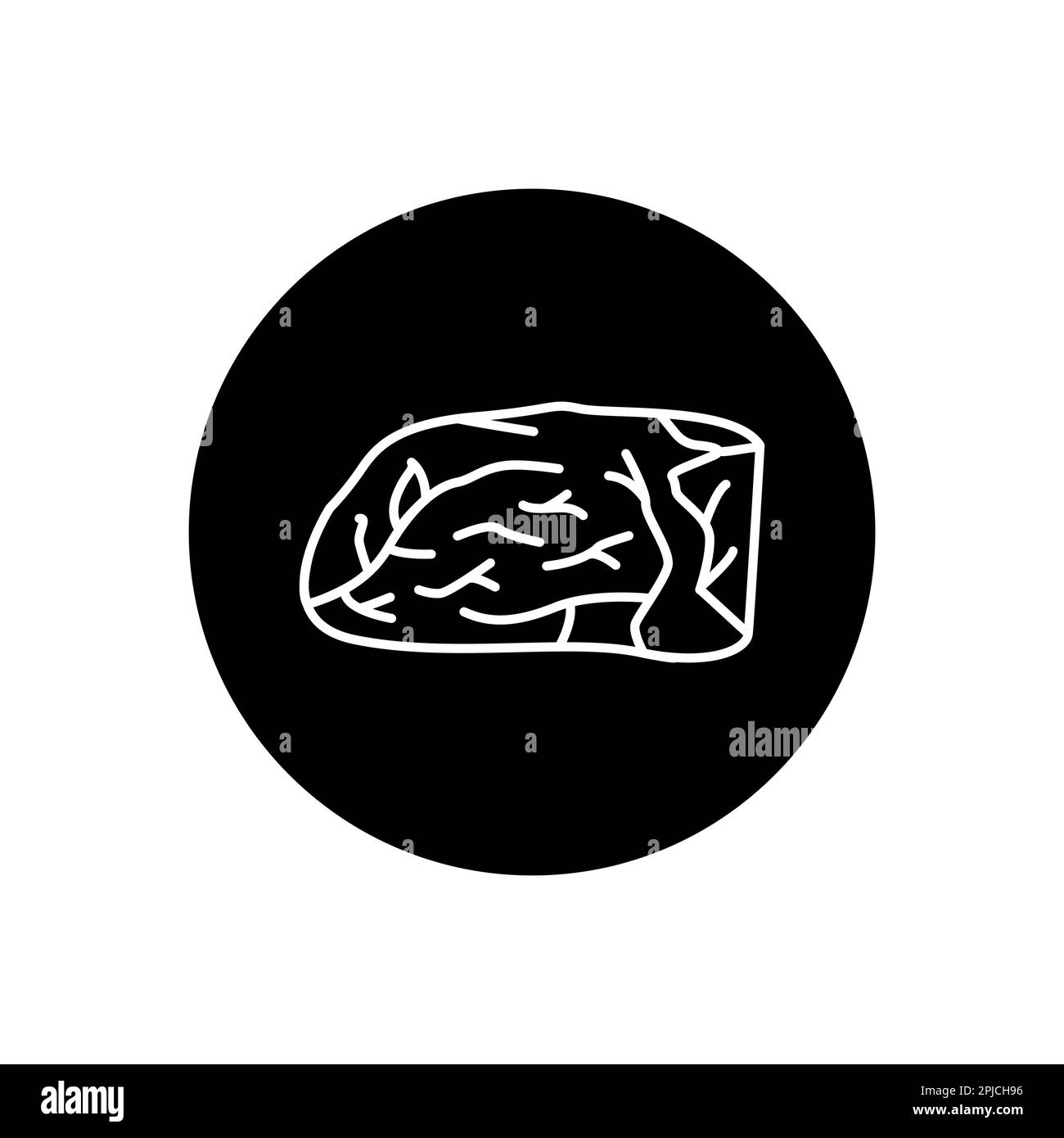 Roast beef color line icon. Cutting meat. Pictogram for web page ...