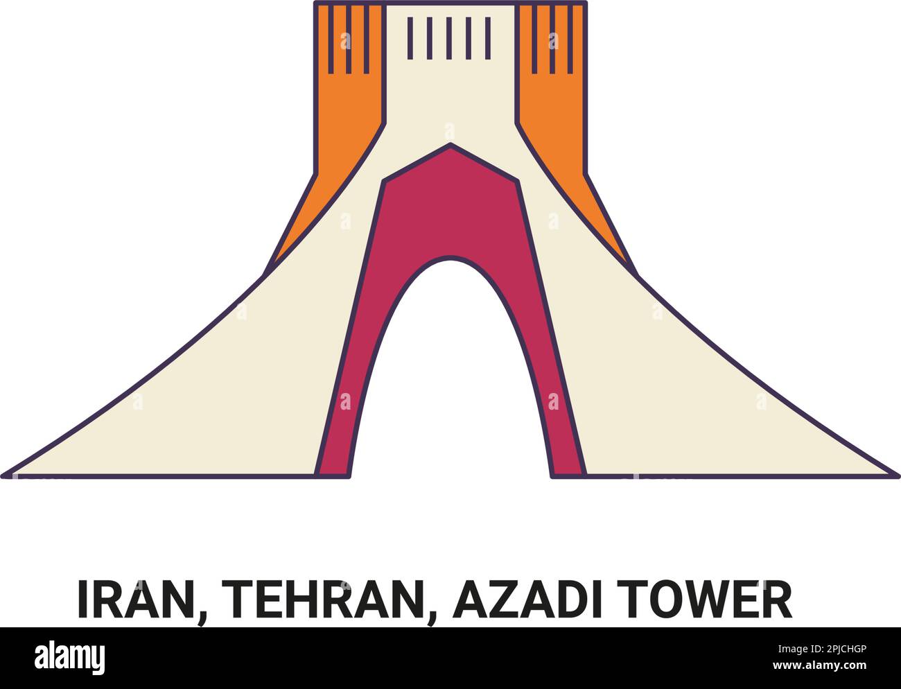 Azadi tower teheran iran Stock Vector Images - Alamy