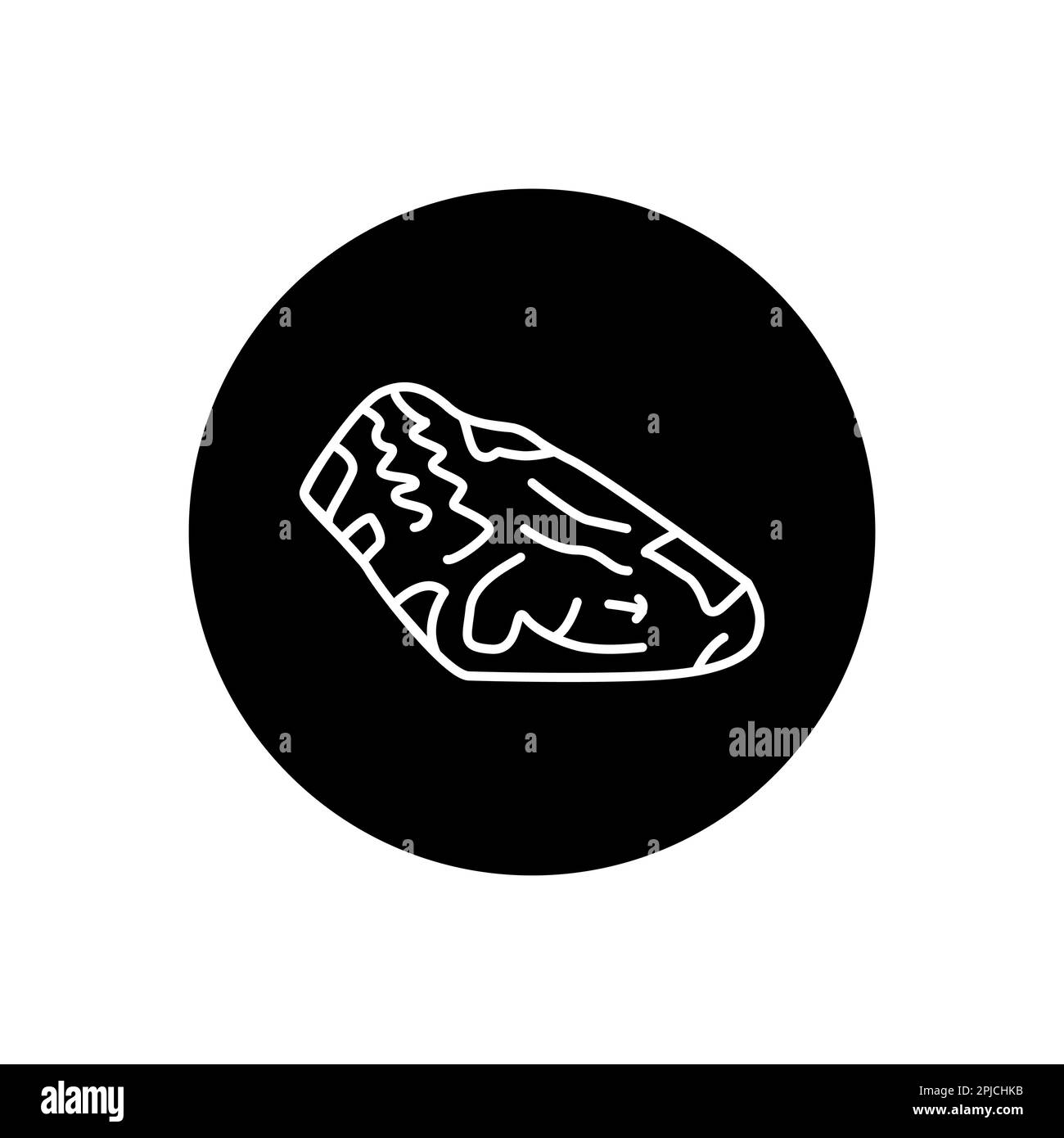 Beef neck cut color line icon. Cutting meat. Pictogram for web page ...