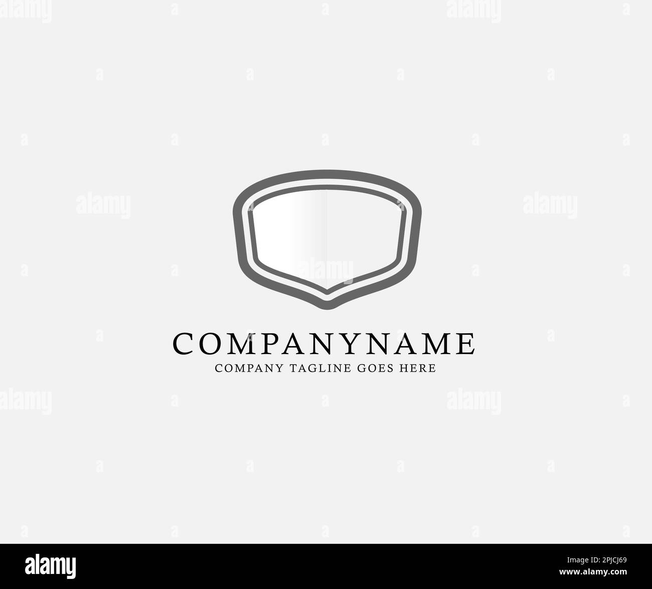 Simple shield flat logo template. Shielding vector icon Stock Vector ...
