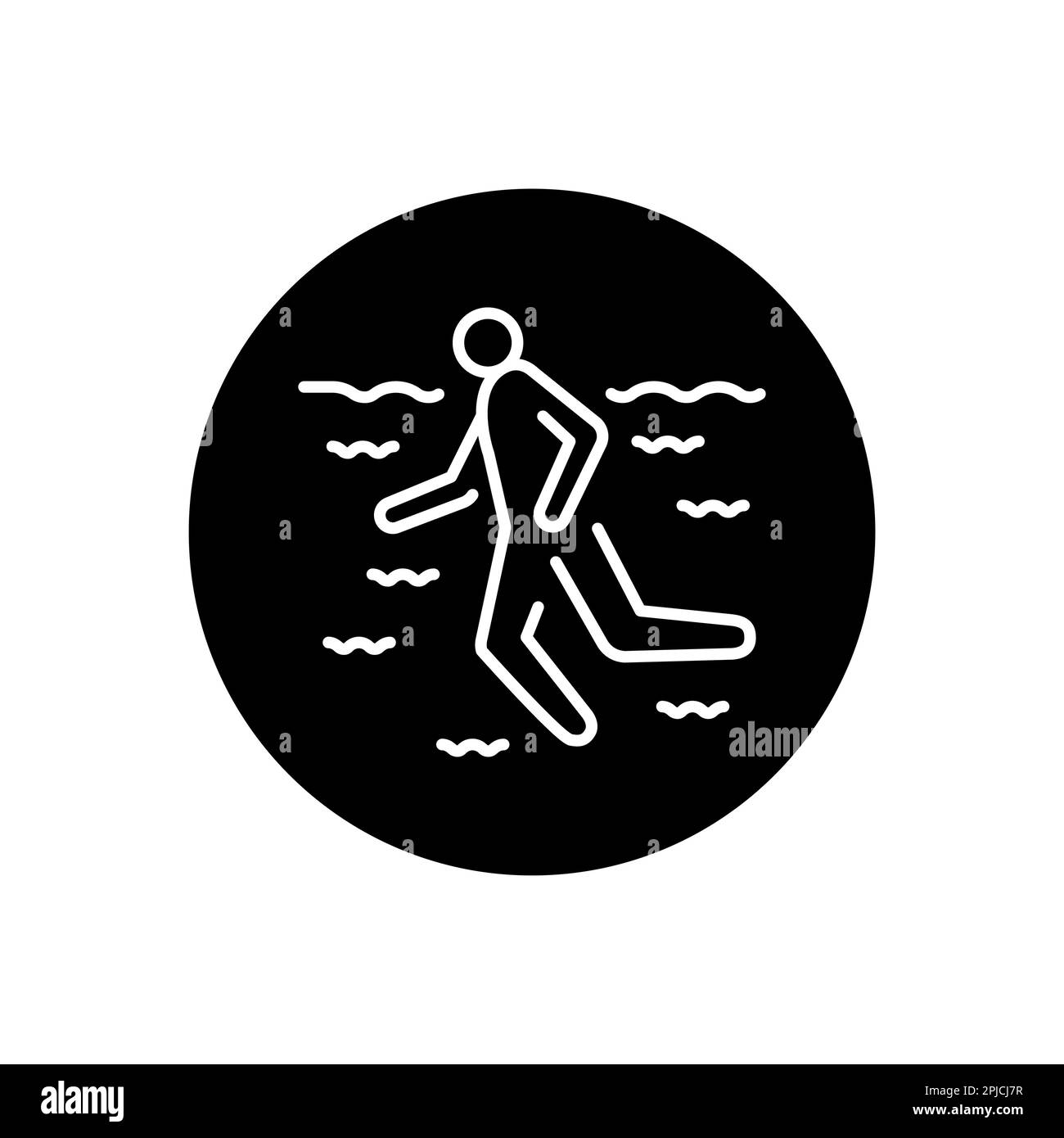 Swimming sign сolor line icon. Physiotherapy. Pictogram for web page ...