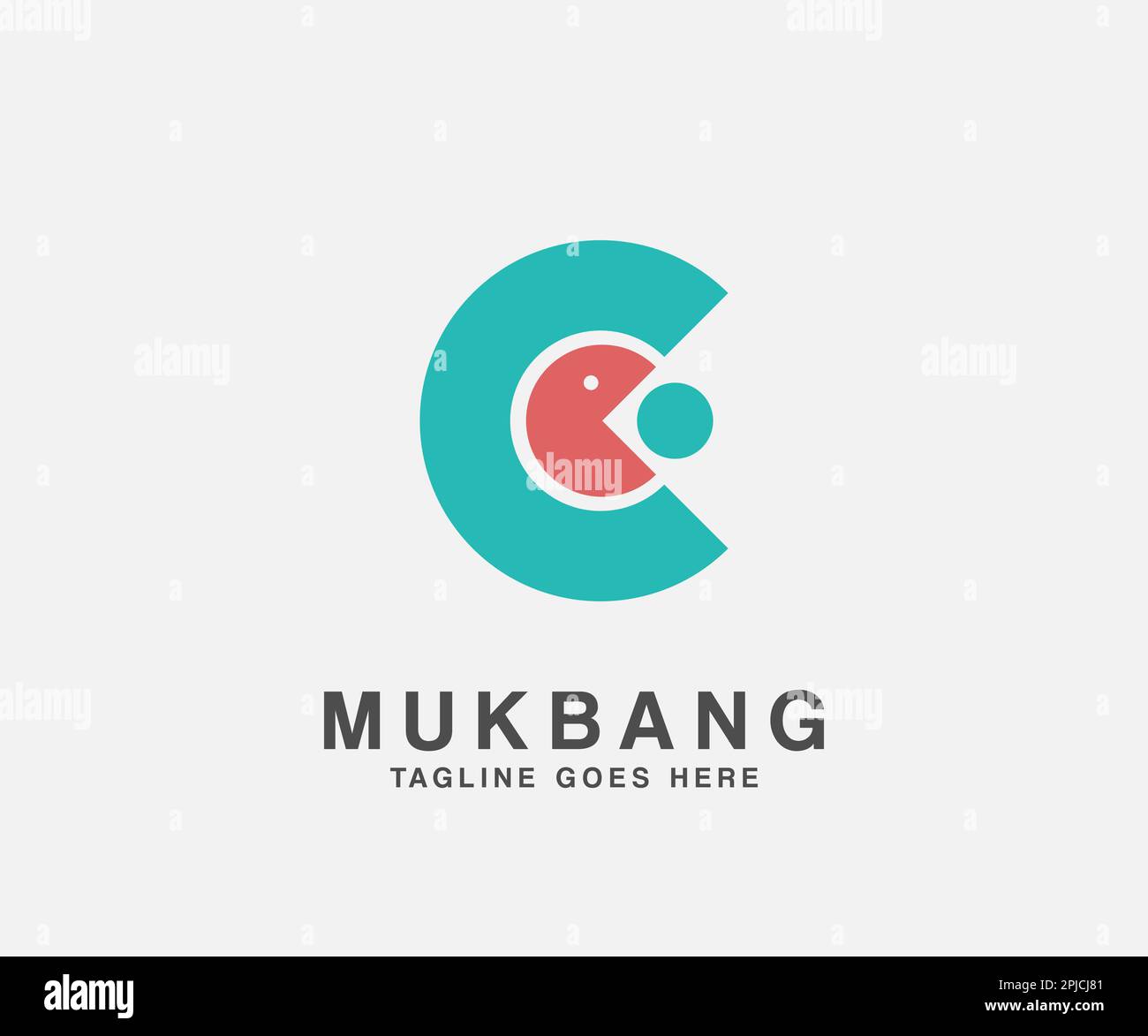 pacman icon isolated letter c logo design usable for mukbang or eating ...